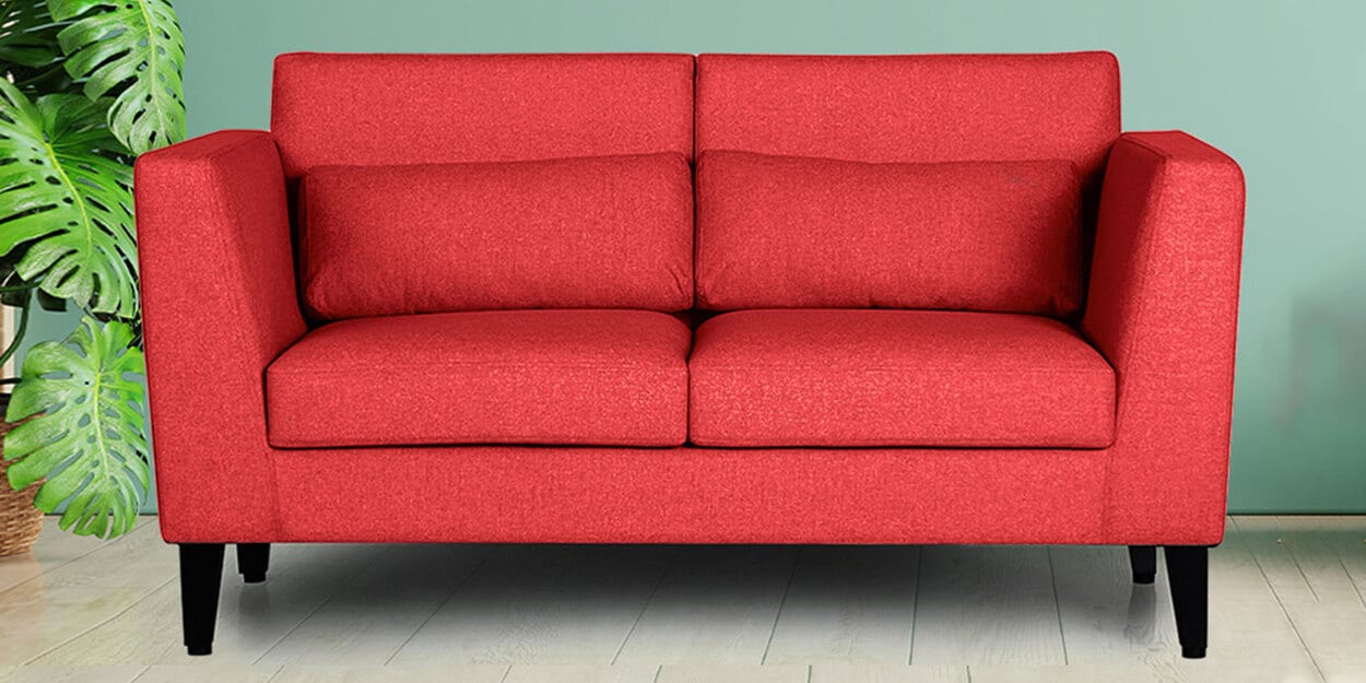 Buy Snoozepro Fabric 2 Seater Sofa in Omega Red Colour by Wakefit ...