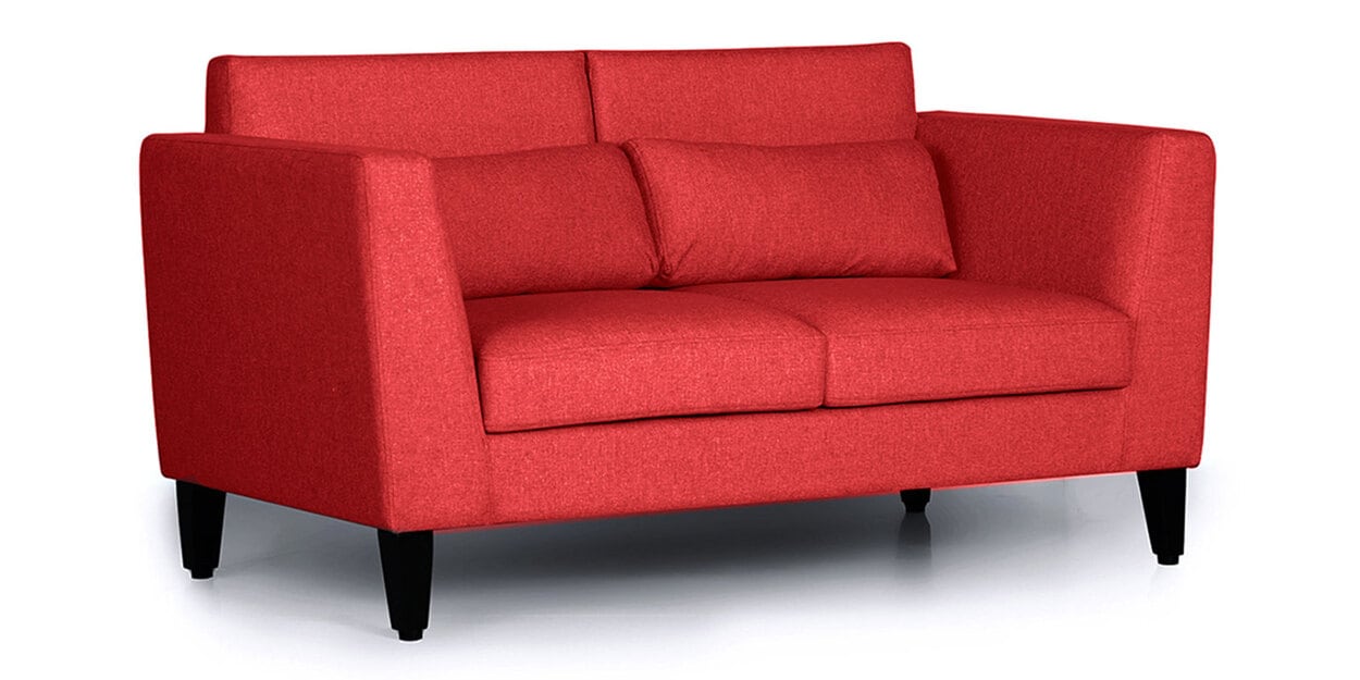 Buy Snoozepro Fabric 2 Seater Sofa in Omega Red Colour by Wakefit ...