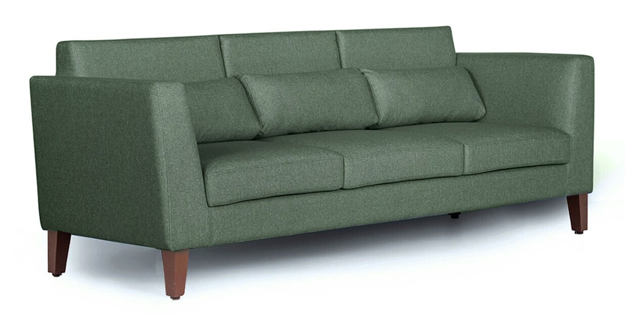 Buy Snoozepro Fabric 3 Seater Sofa in Omega Green Colour by Wakefit ...