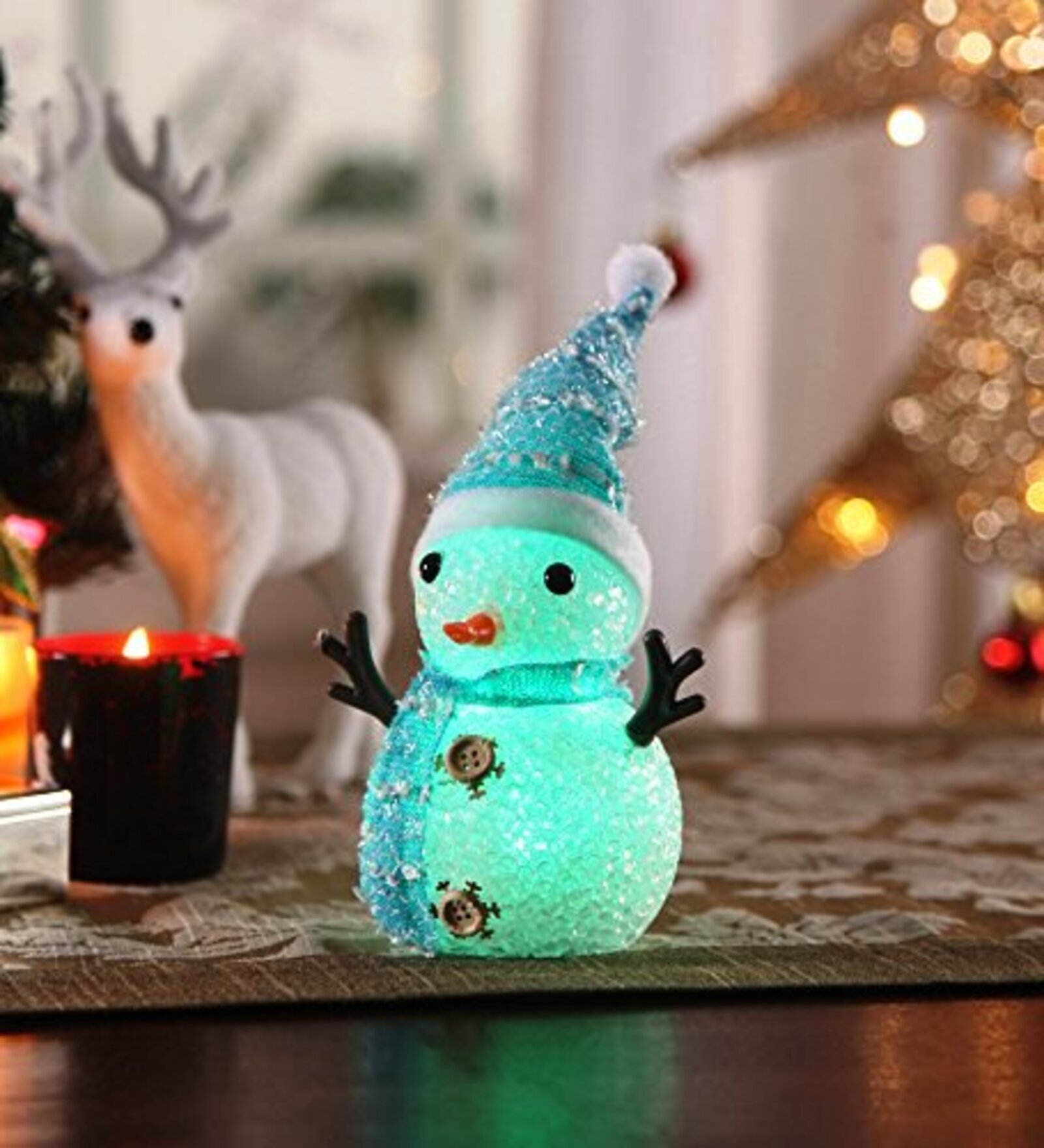 Buy Snowman Blue Plastic Showpiece at 28% OFF by Itiha | Pepperfry