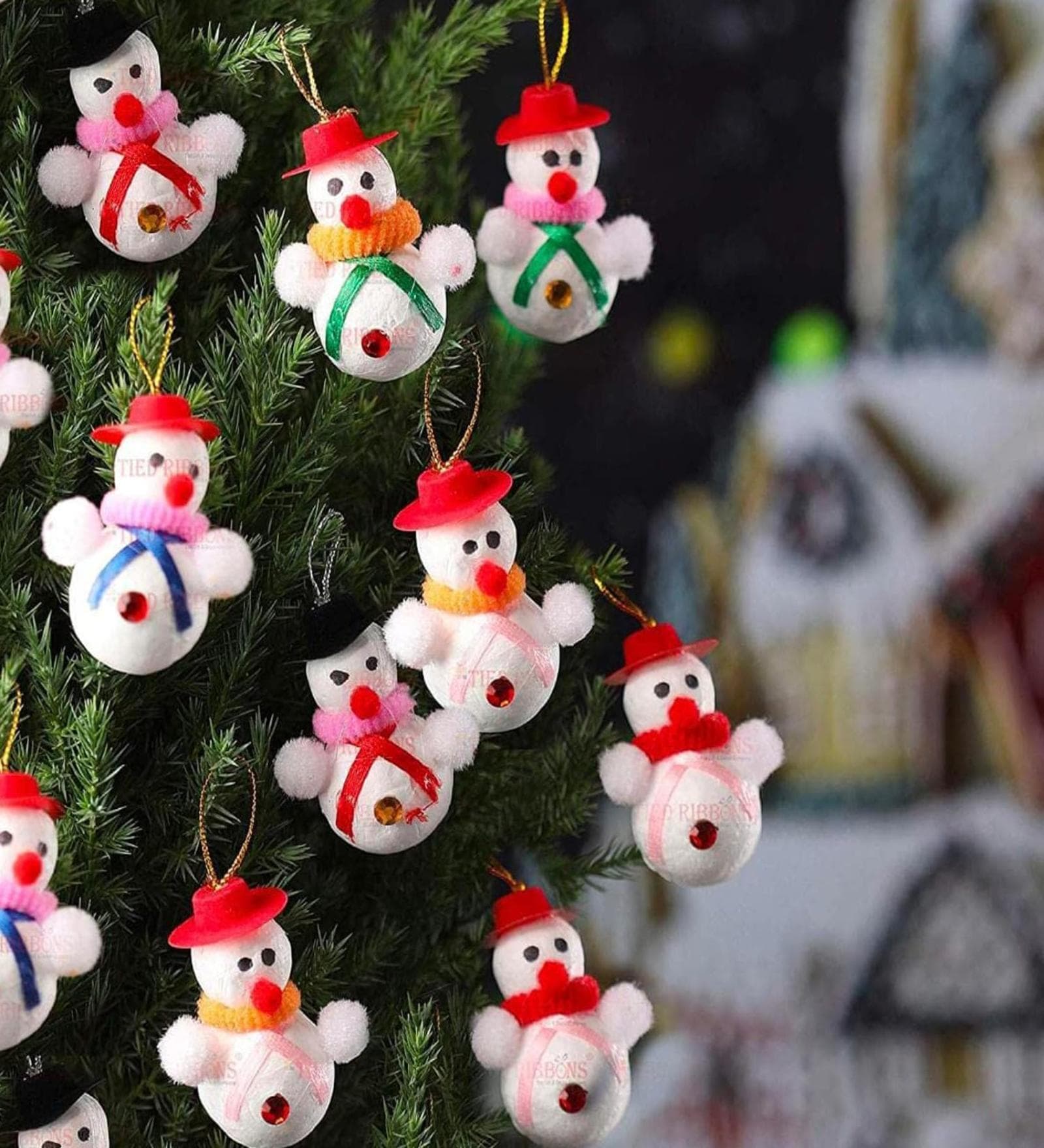 Buy Snowman Hanging White Thermocol (Pack of 12) Wall Hanging at 25% ...