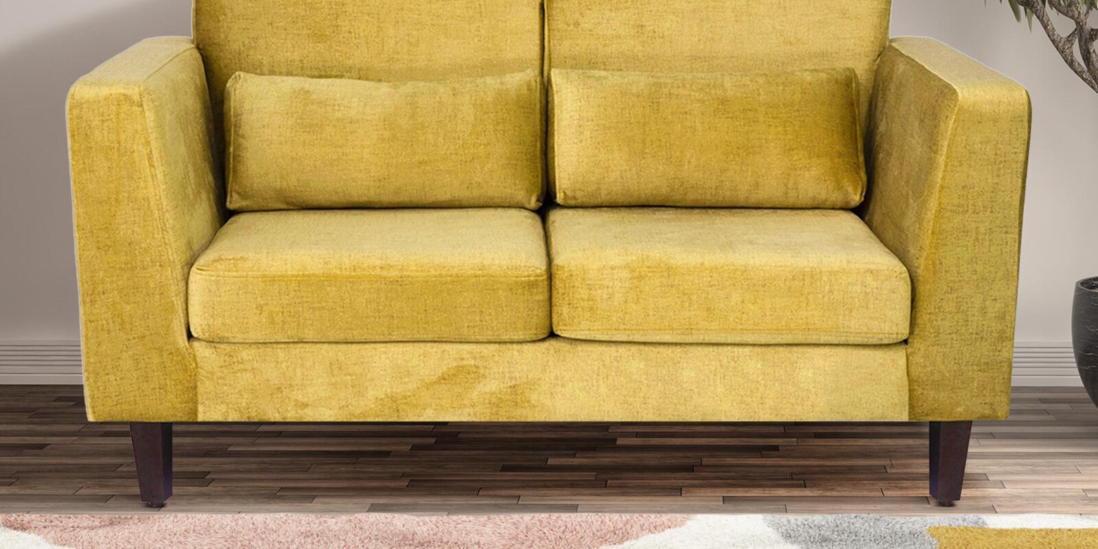 Buy Snooze Fabric 2 Seater Sofa In Yellow Colour at 30% OFF by Wakefit ...