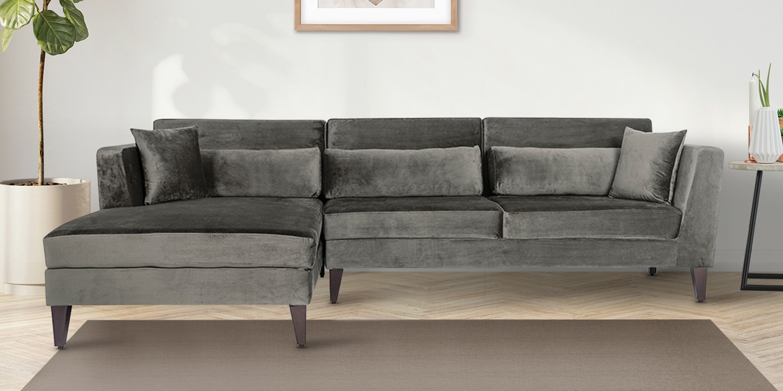 Buy Snooze Velvet RHS Sectional Sofa in Tuscan Tan Colour at 26% OFF by ...