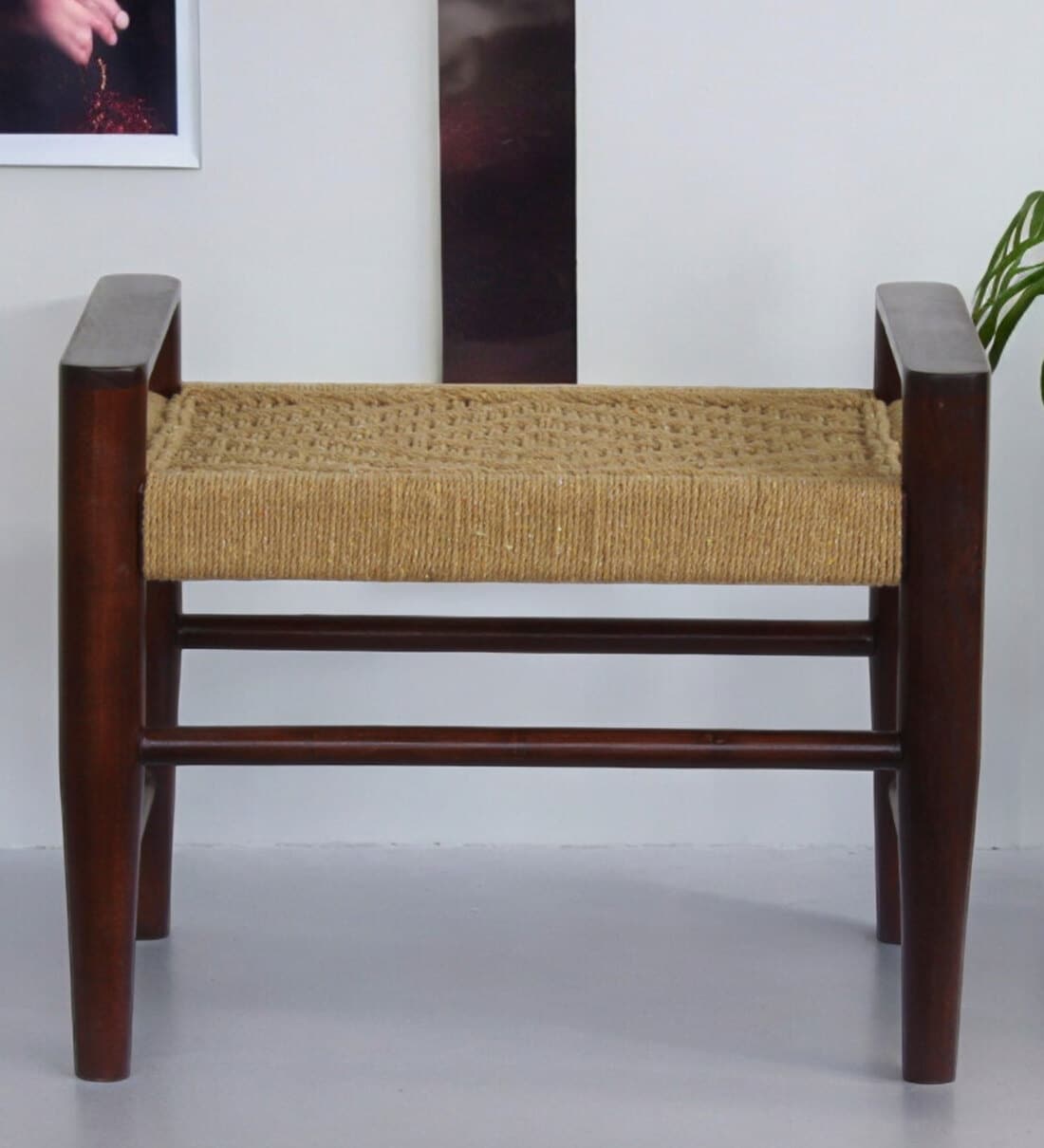 Buy Sofia Woven Solid Wood Seating Stool in Multicolour Colour at 36% ...