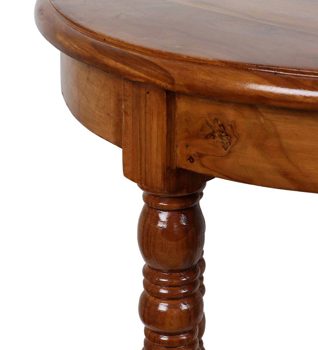 Buy Solid Wood End Table In Natural Finish By The Urban Store Online ...