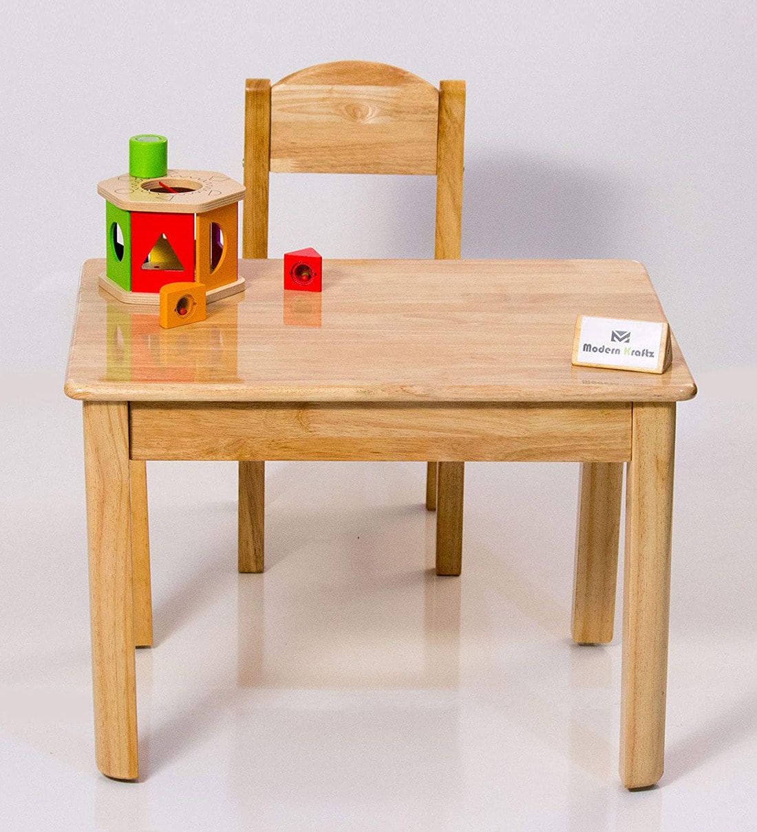 Buy Solidwood Kids Solid Wood Kids Activity Table in Natural Finish ...