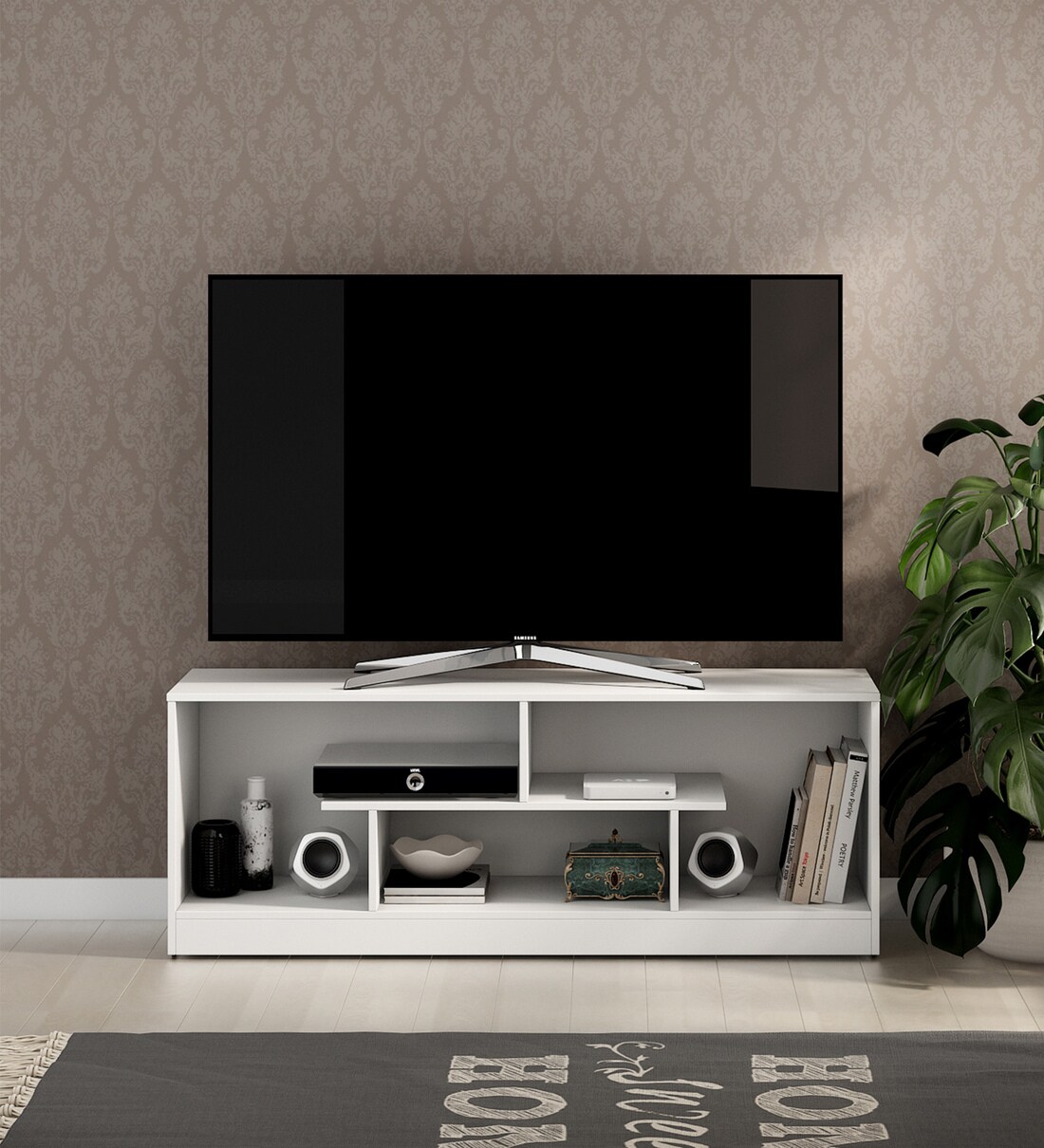 Buy Sonic TV Console in Frosty White Finish for TVs up to 48\ Online ...