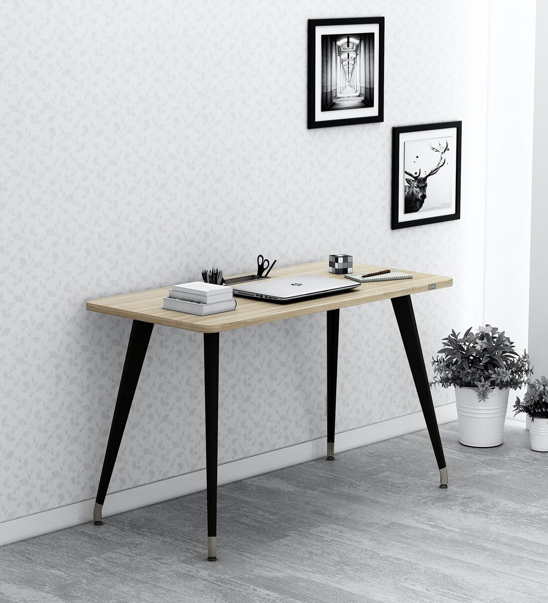 Buy SOS Hock Study Table in Classic Cherry & Black Finish at 29% OFF by ...