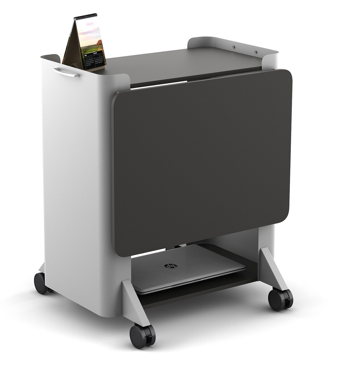 Buy SOS C-Shape End Table in Slate Grey & Silver Finish by Spacewood ...