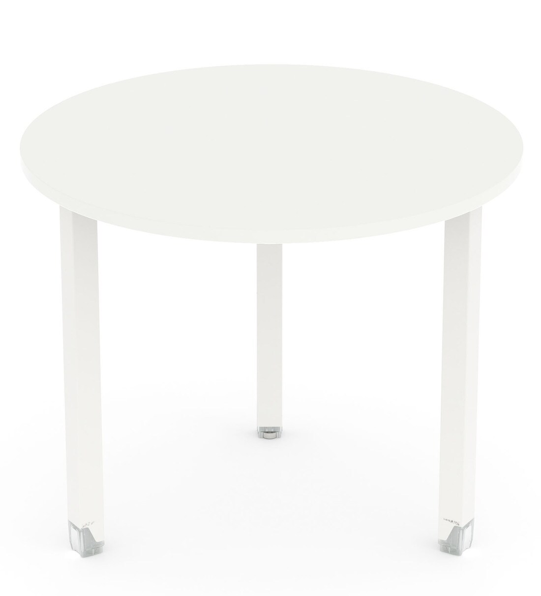 Buy Round Work Station in Everest White Finish by Spacewood Office ...