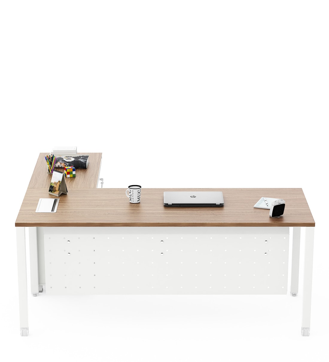 Buy SOS Wizard Executive Desk with Filing Cabinet in Persian Walnut ...