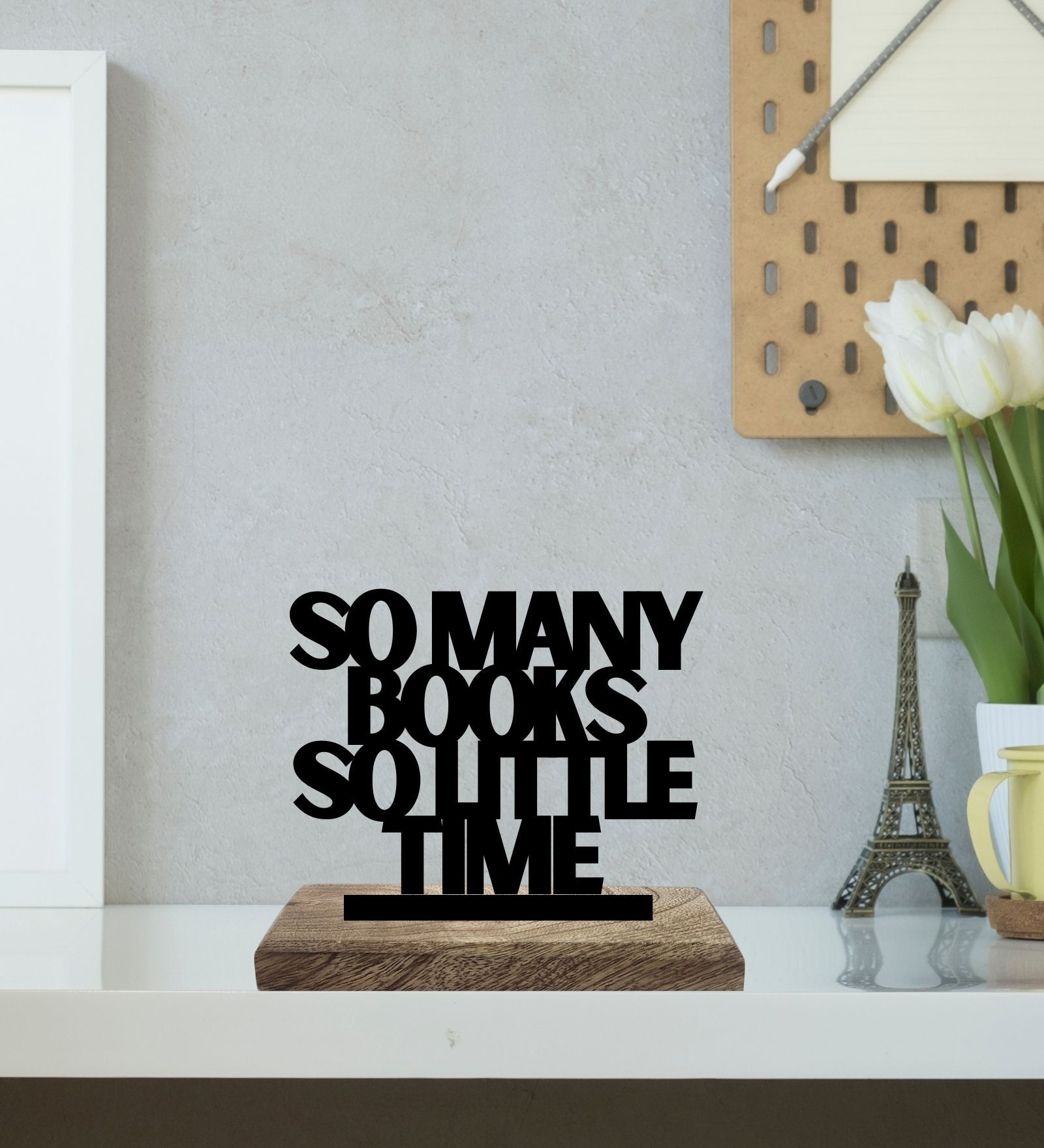 Buy So Many Books, So Little Time Black Mango Wood & Iron Showpiece at ...