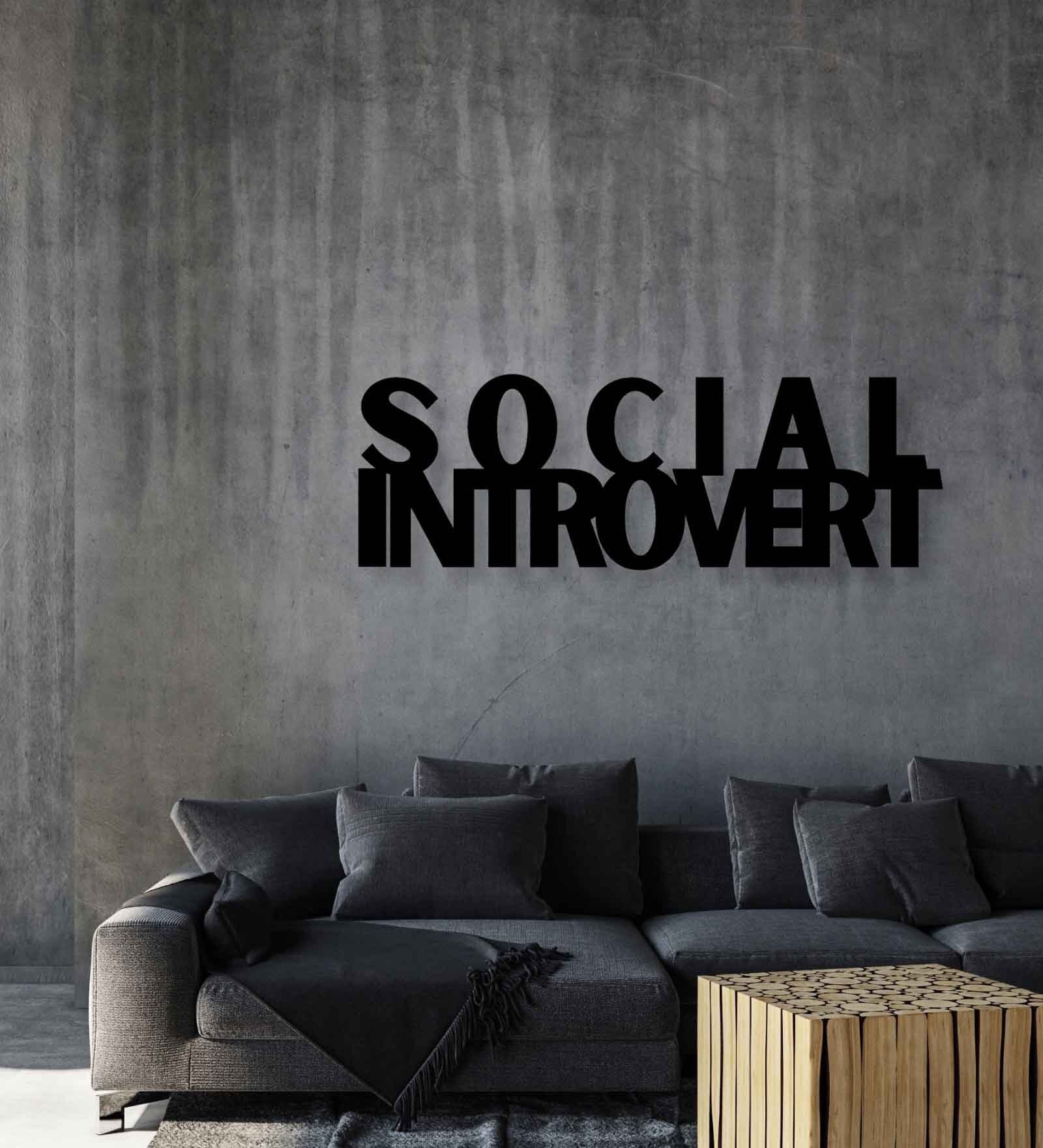 Buy Social Introvert Black Mild Steel Wall Art at 17% OFF by Elysian ...