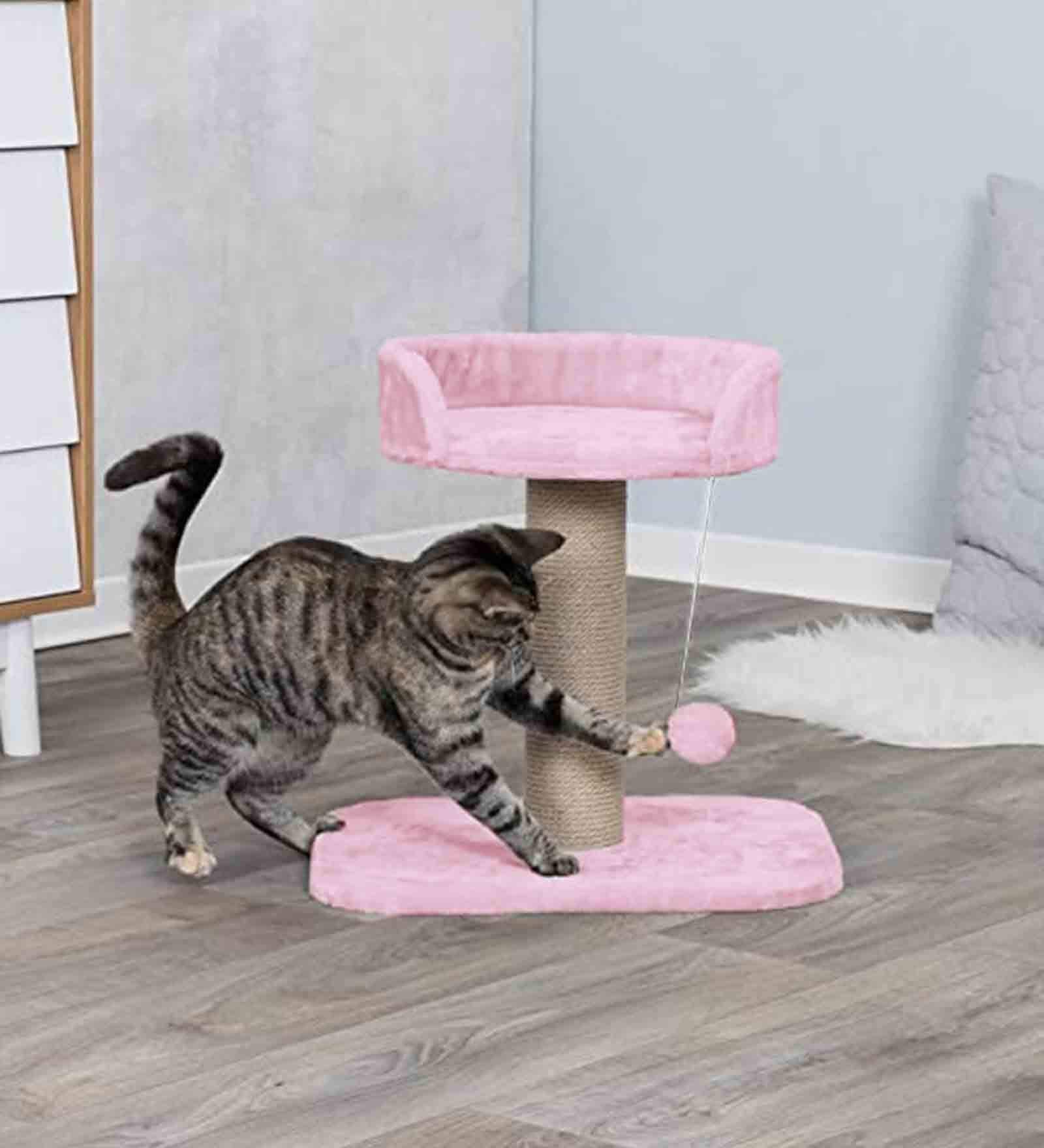 Buy Soft Fur Cat Scratching Post In Pink Colour By Hiputee at 50% OFF ...
