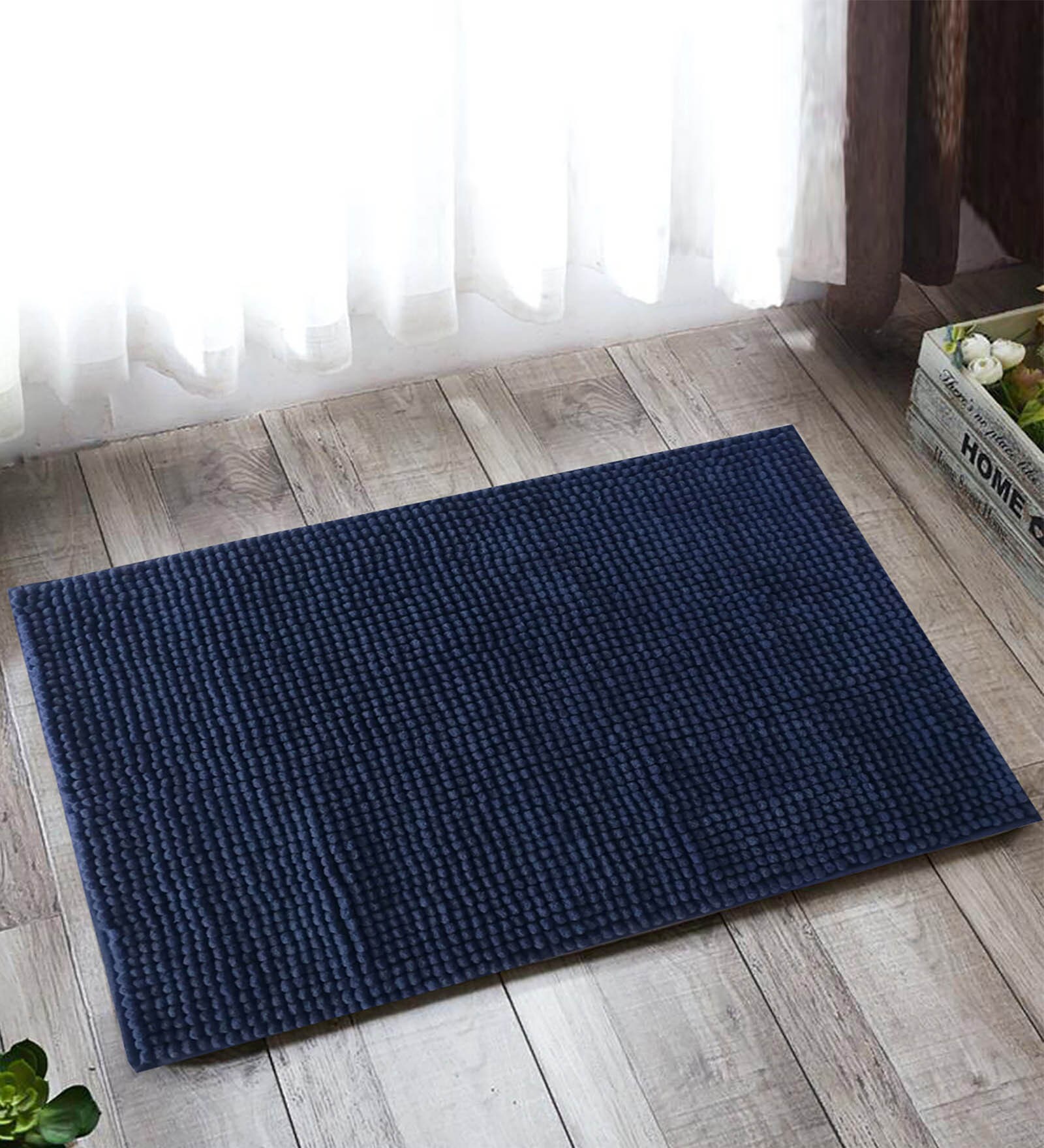 Buy Blue Polyester Super Soft Bath Mats 24 x 16 inches at 52% OFF by ...