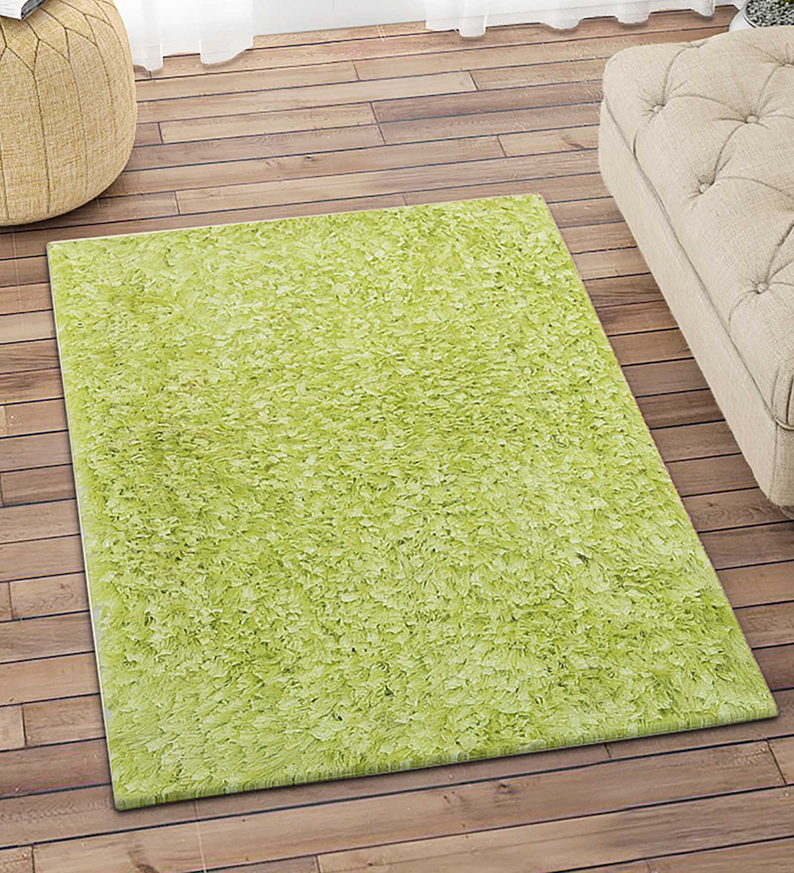 Buy Solid Pattern Polyester 3x2 Feet Kids Shaggy Rug by Imperial Knots ...