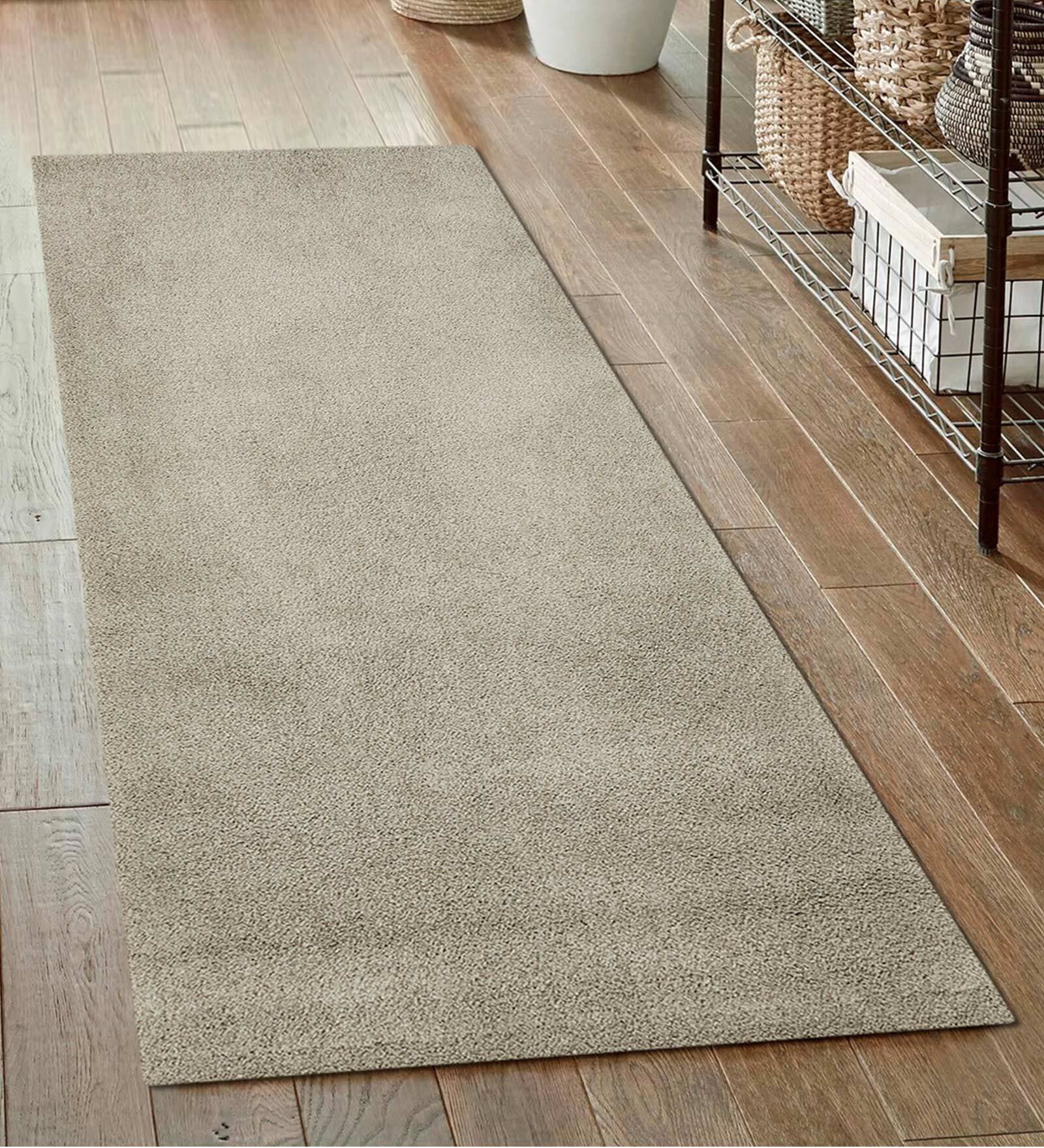 Buy Solid Pattern Polyester 5 x 2 Feet Machine Made Runners by ...