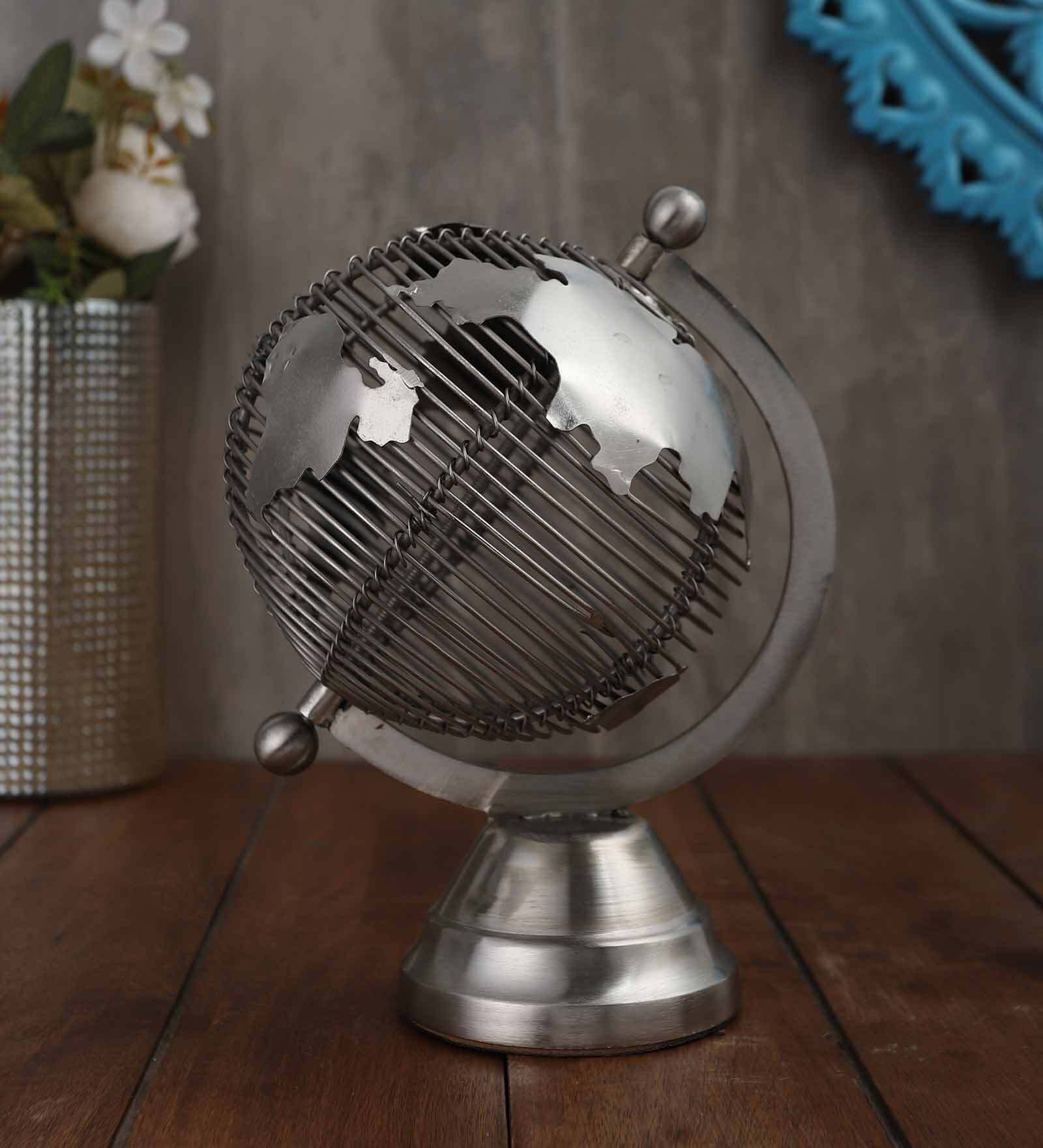 Buy Solidarity Wired Metal Small Silver Globes at 40% OFF by De Maison ...