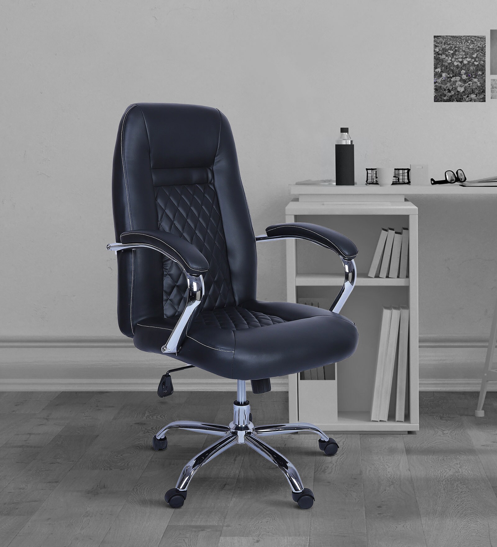 Buy Solitaire Executive Chair in Black Colour at 37% OFF by VOF | Pepperfry
