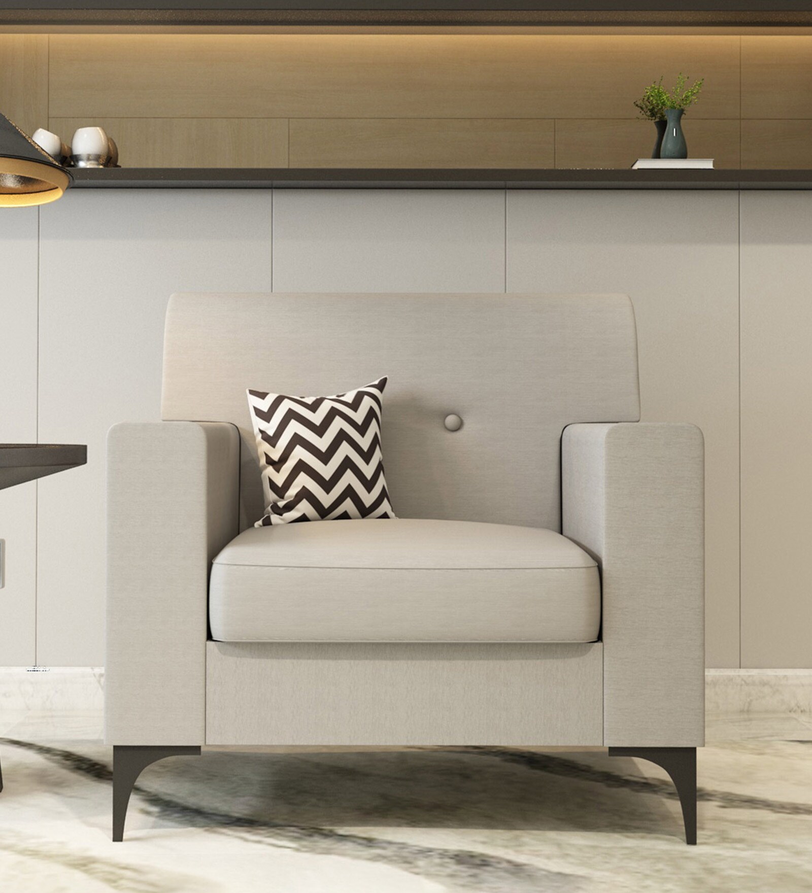 Buy Solitaire Fabric 1 Seater Sofa in Grey Colour at 20% OFF by Adorn ...