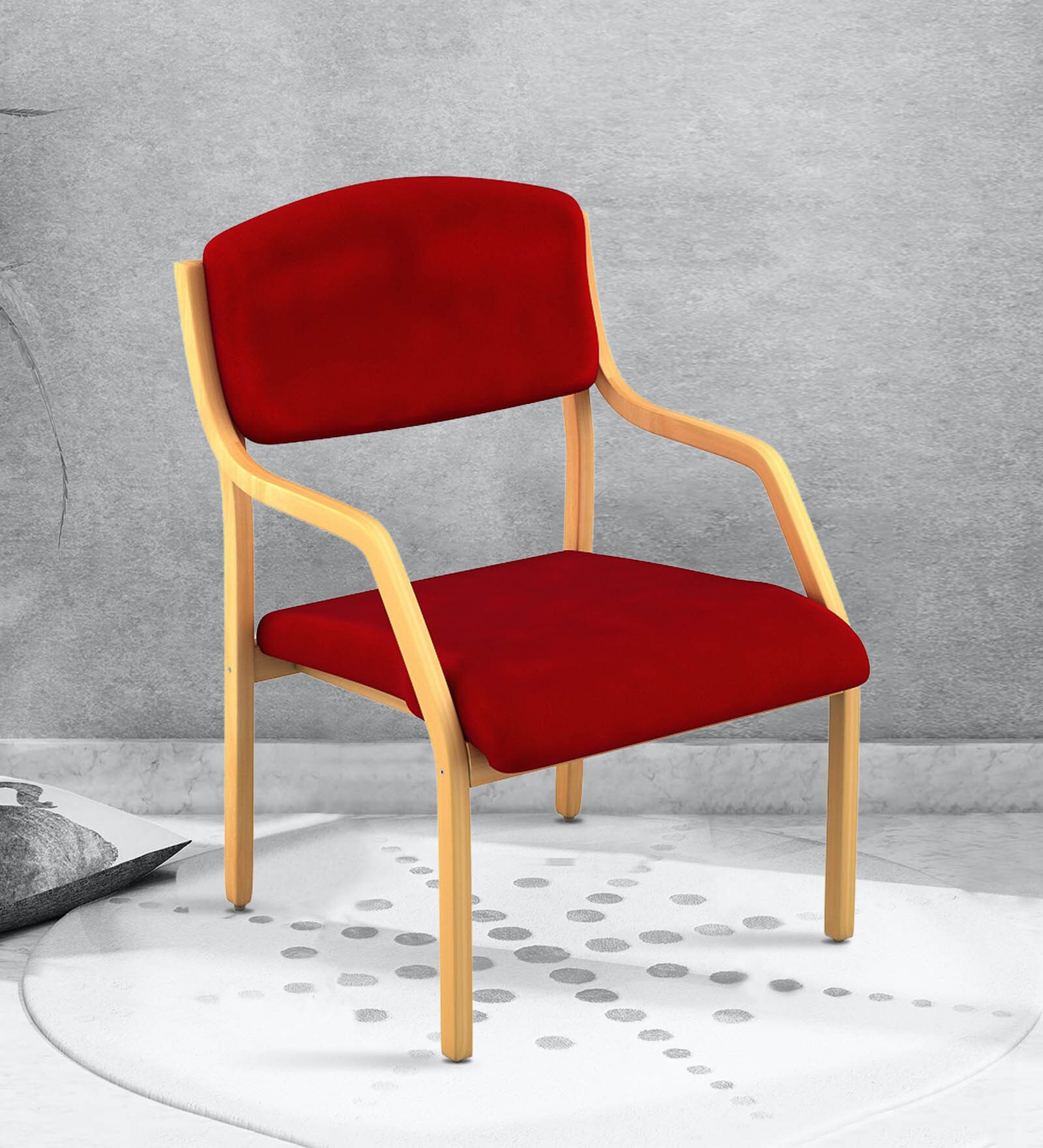 Buy SOS Woodwing Chair in Red Colour at 16% OFF by Spacewood Office ...
