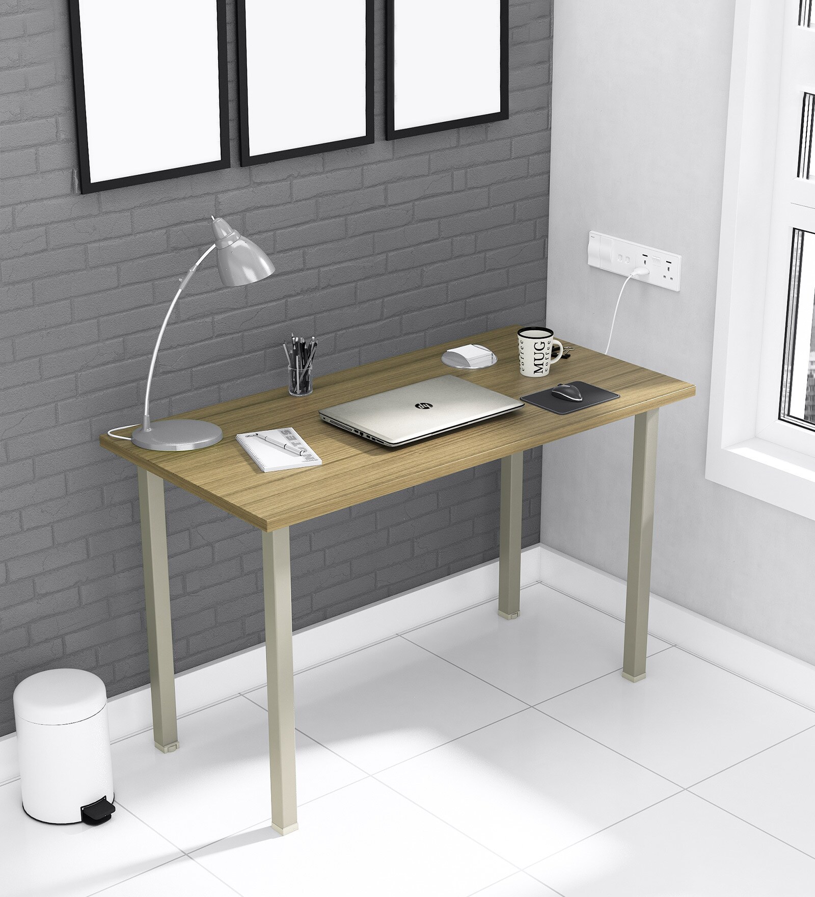 Buy SOS Eco Desk Table in Drift Wood Finish at 1% OFF by Spacewood ...