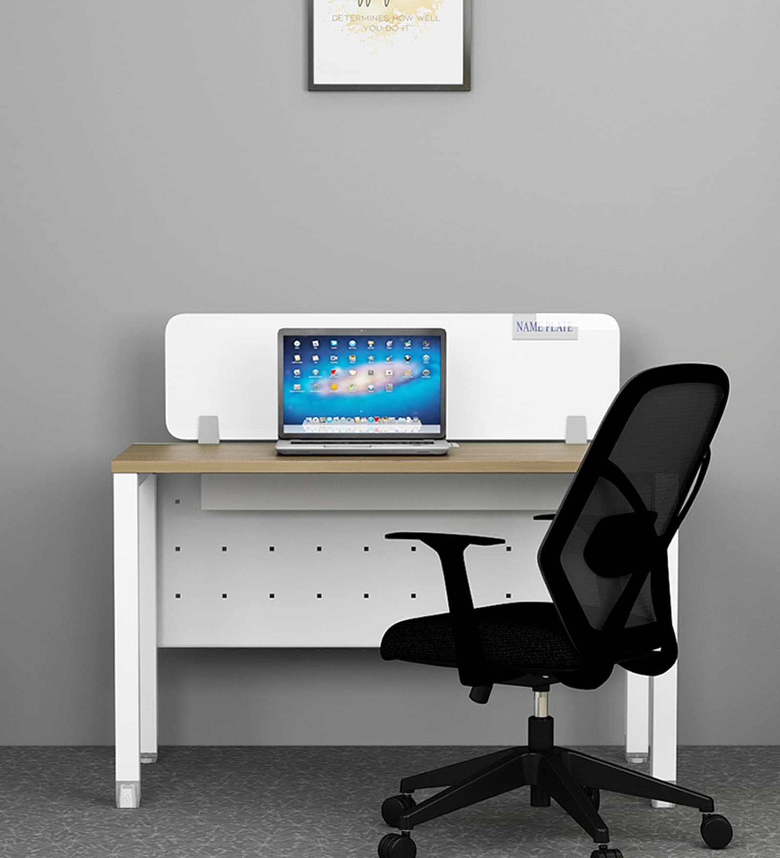 Buy SOS LiteOffice Linear Workstation with Glass Screen & Modesty in ...