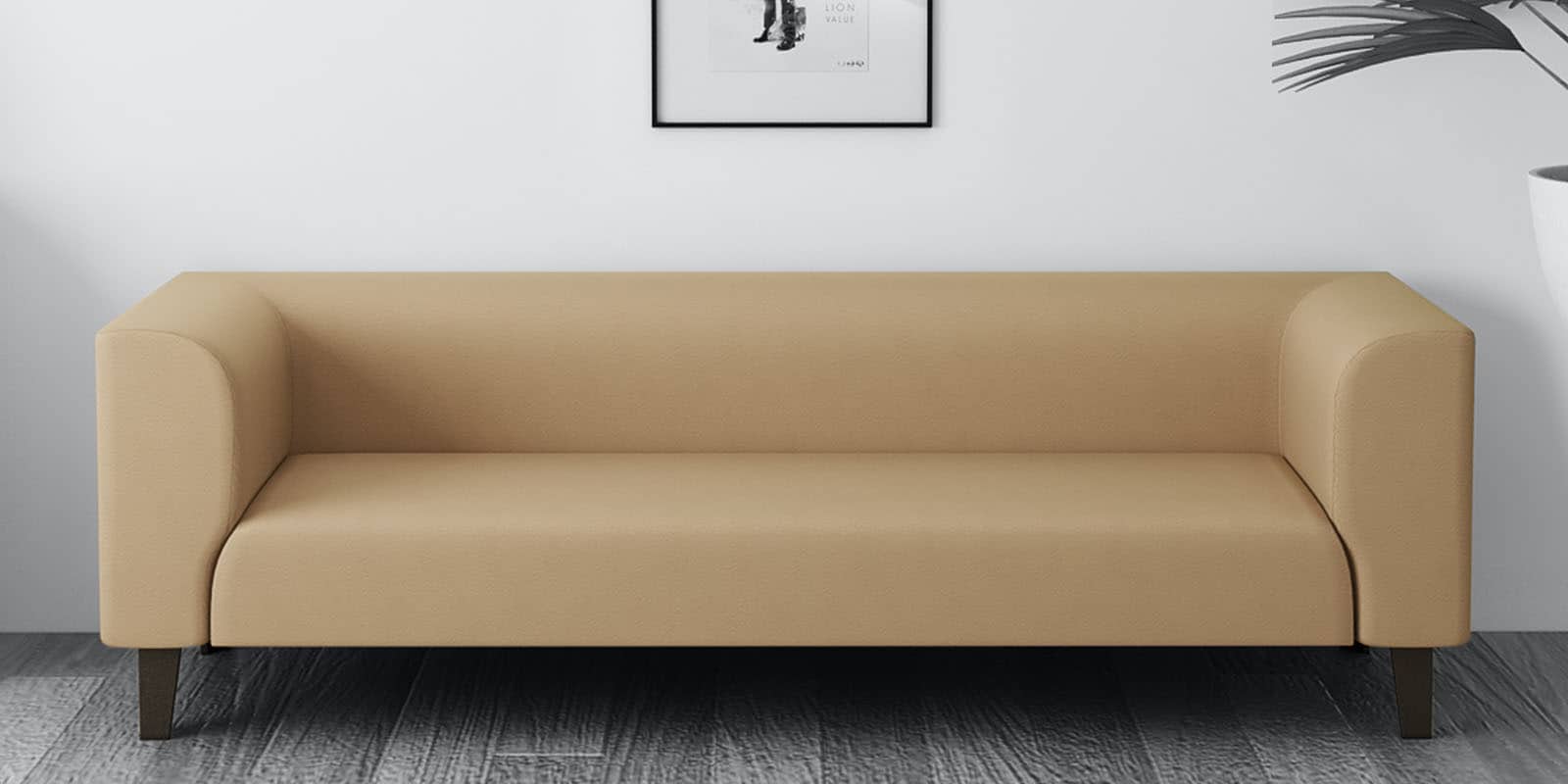 Buy SOS LiteOffice Host 3 Seater Sofa in Camel Colour at 12% OFF by ...