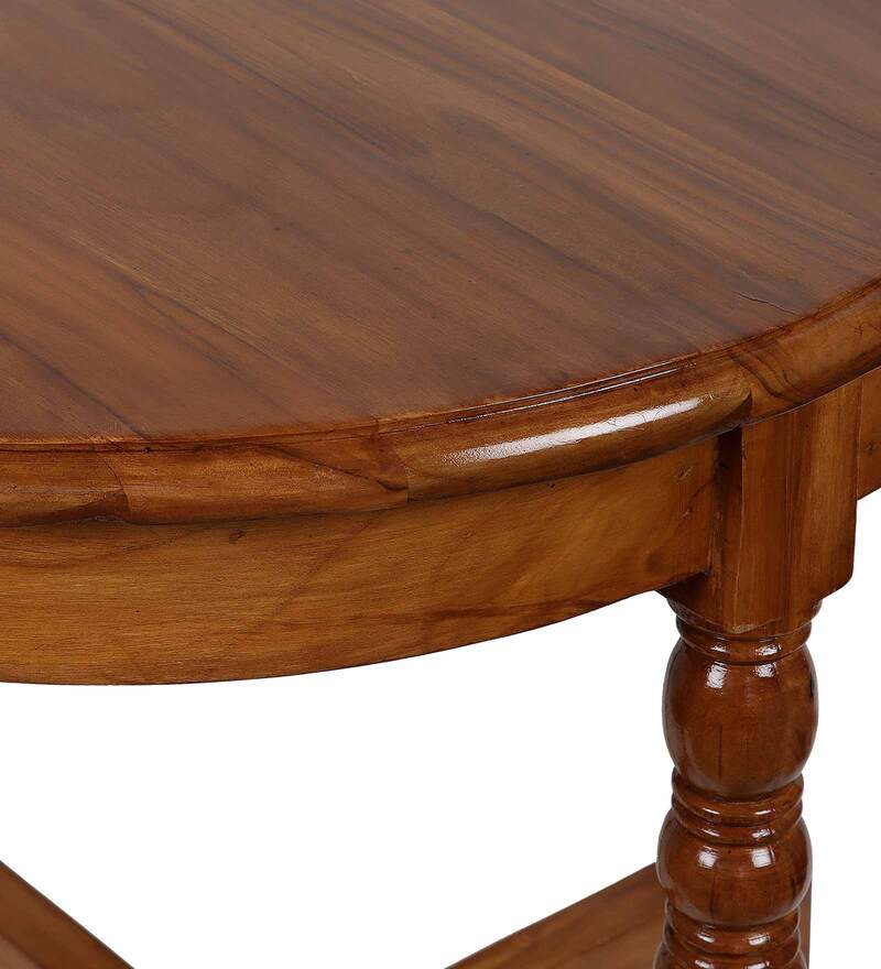 Buy Solid Wood End Table In Natural Finish By The Urban Store Online ...