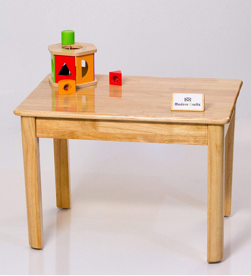 Buy Solidwood Kids Solid Wood Kids Activity Table in Natural Finish ...