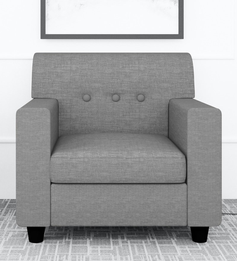 Buy Solitaire 1 Seater Sofa in Grey colour by Adorn Homez Online ...