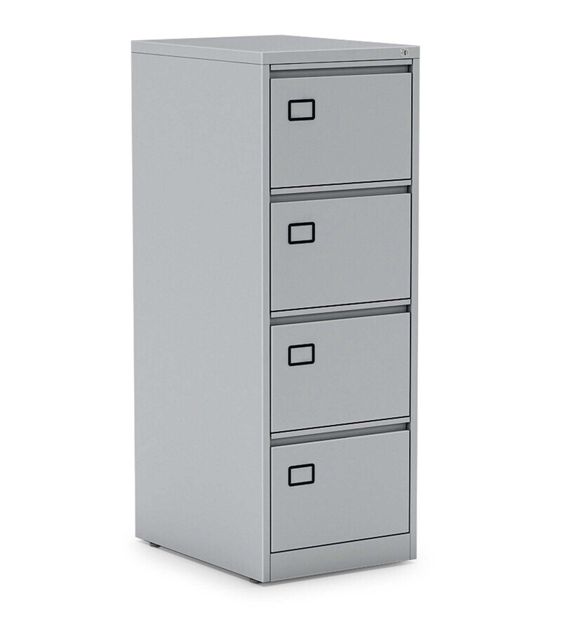 Buy SOS Metal File Cabinet in Silver Grey Finish by Spacewood Office ...