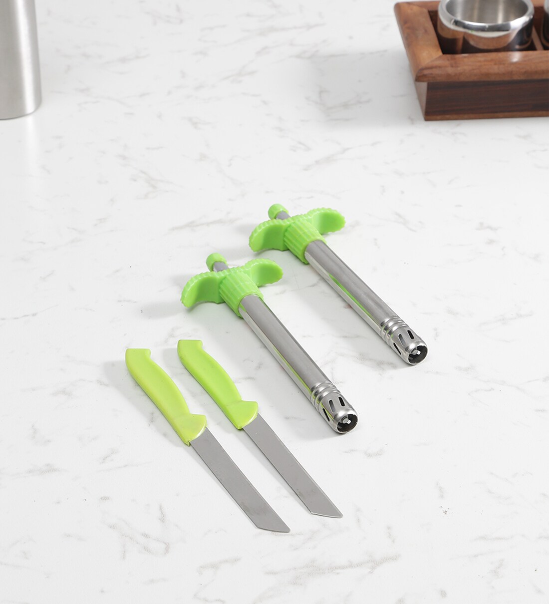 Buy Spark Green Stainless Steel Gas Lighter (Set Of 2) at 25% OFF by ...