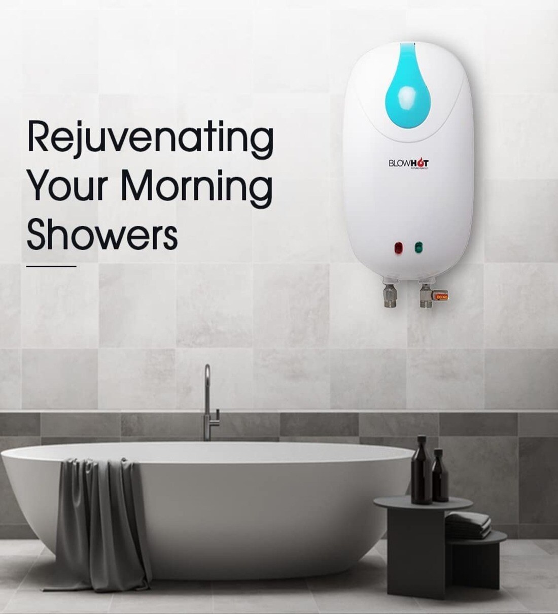 Buy Spring 3 Ltr Instant Water Heater Geyser With Installation Kit By Blowhot Online - Water ...