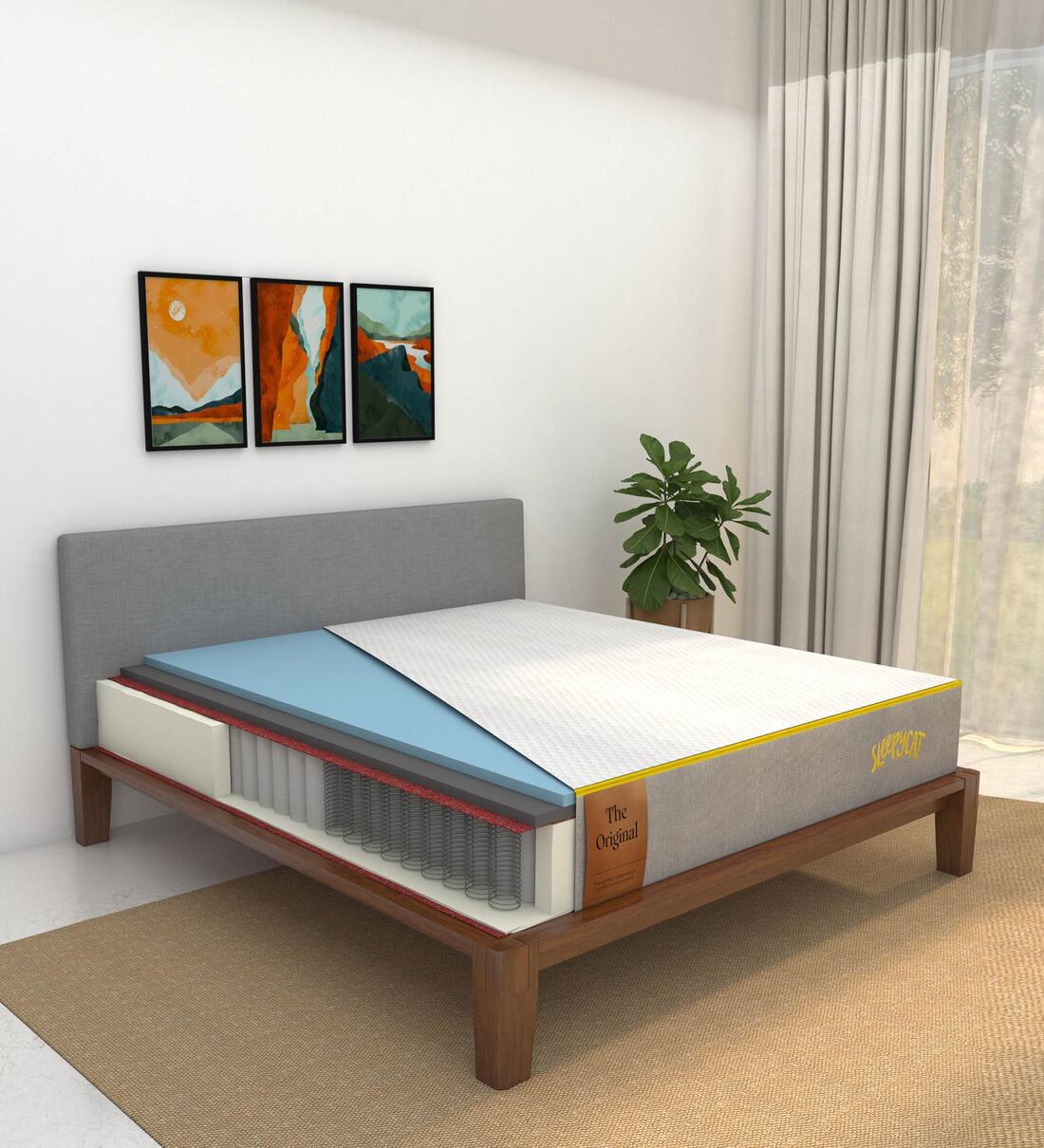 Buy Spring-K 78 Length 10 inch Memory Foam King Size Mattress at 100% ...