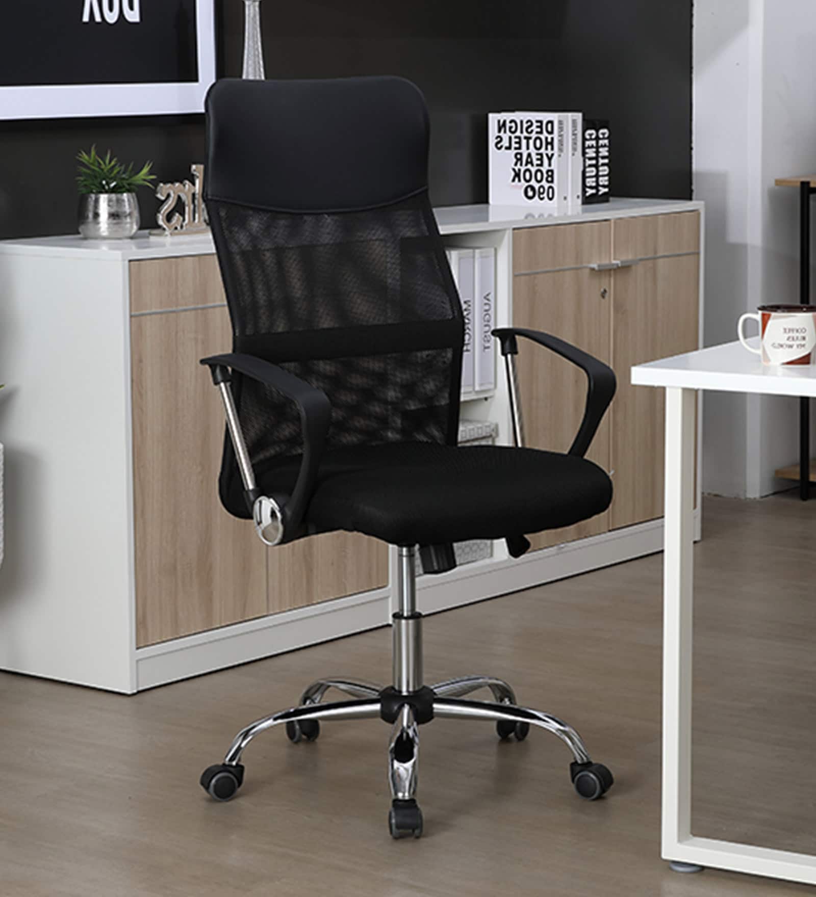 Buy Spaceman/L Fabric Ergonomic Chair In Black Colour at 33% OFF by ...