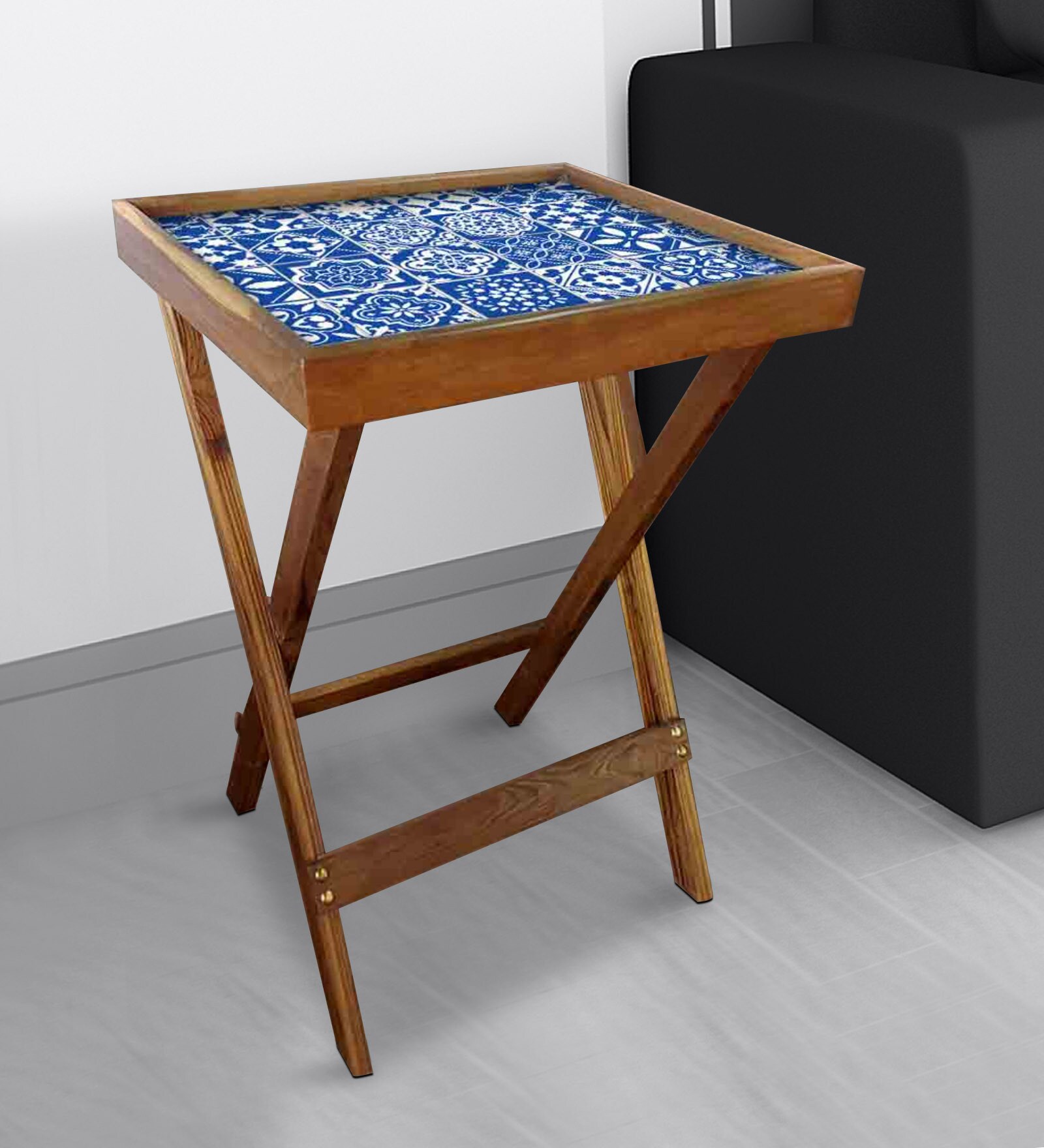 Buy Spanish Solid Wood End Table in Blue Finish at 15% OFF by NUTCASE ...