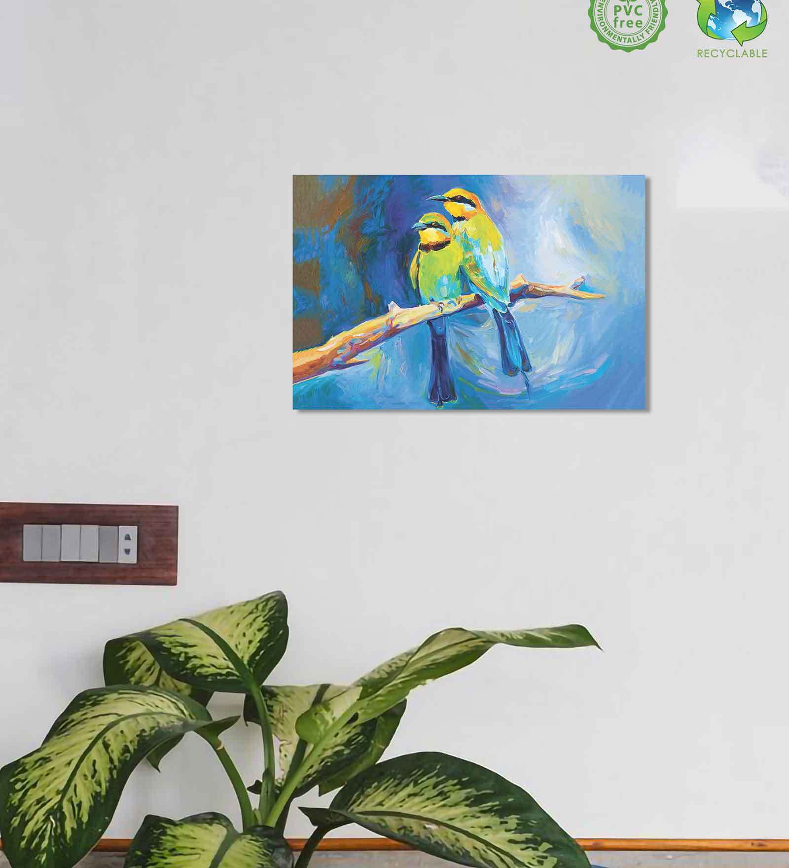 Buy Sparrow-Passeridae Art 12\x18\ Stretched and Framed in Teakwood Art ...