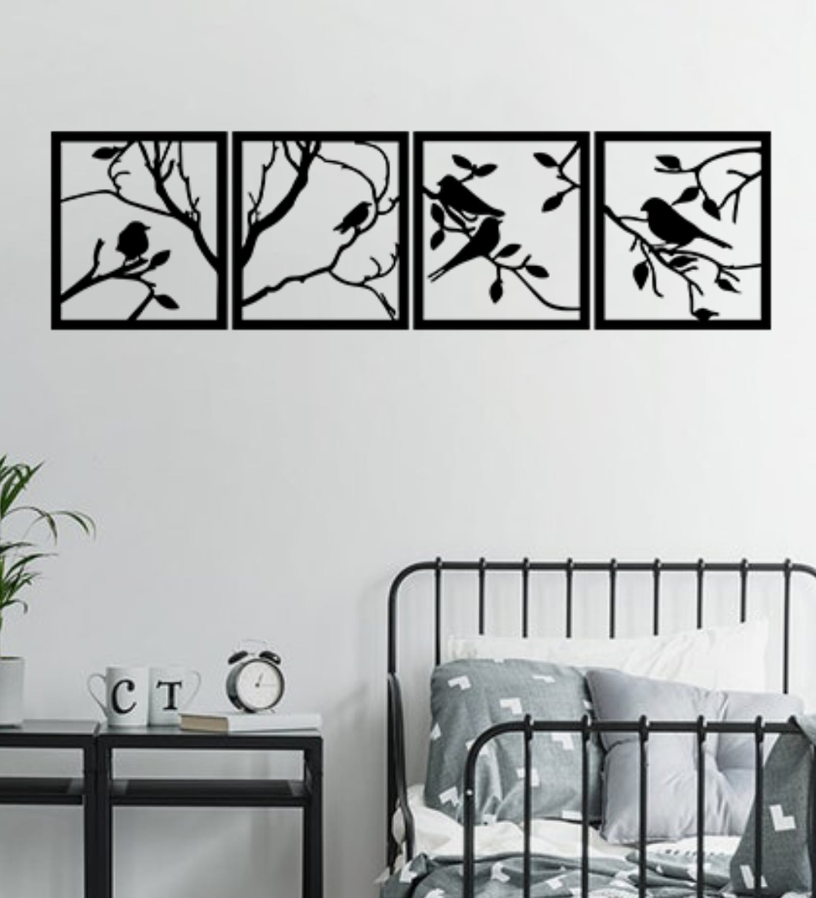 Buy Sparrows Frame Black Wooden Wall Art at 9% OFF by Sketch Designs ...