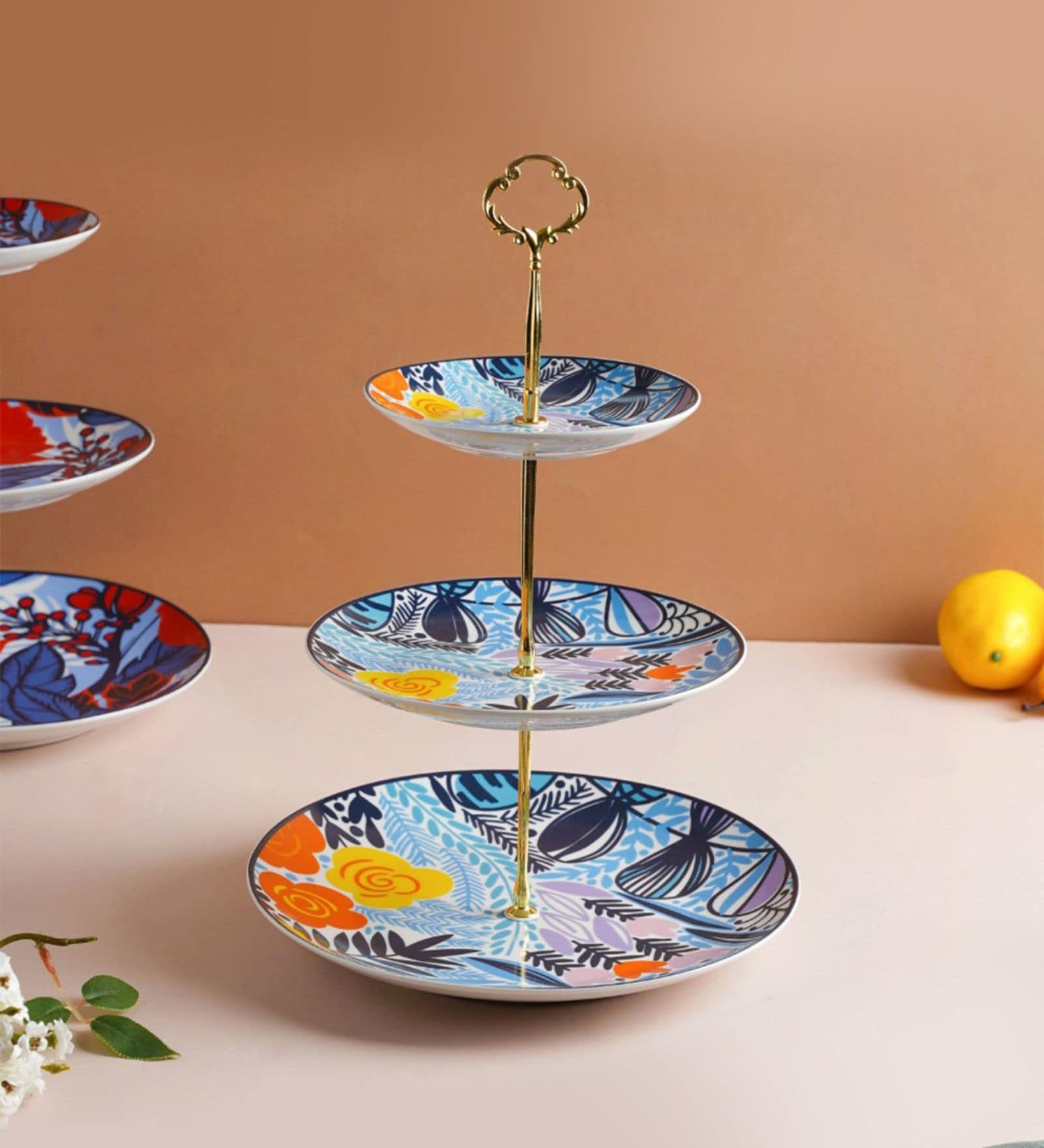 Buy Spring Multicolour Ceramic Appetizer Platter at 10% OFF by Nestasia ...