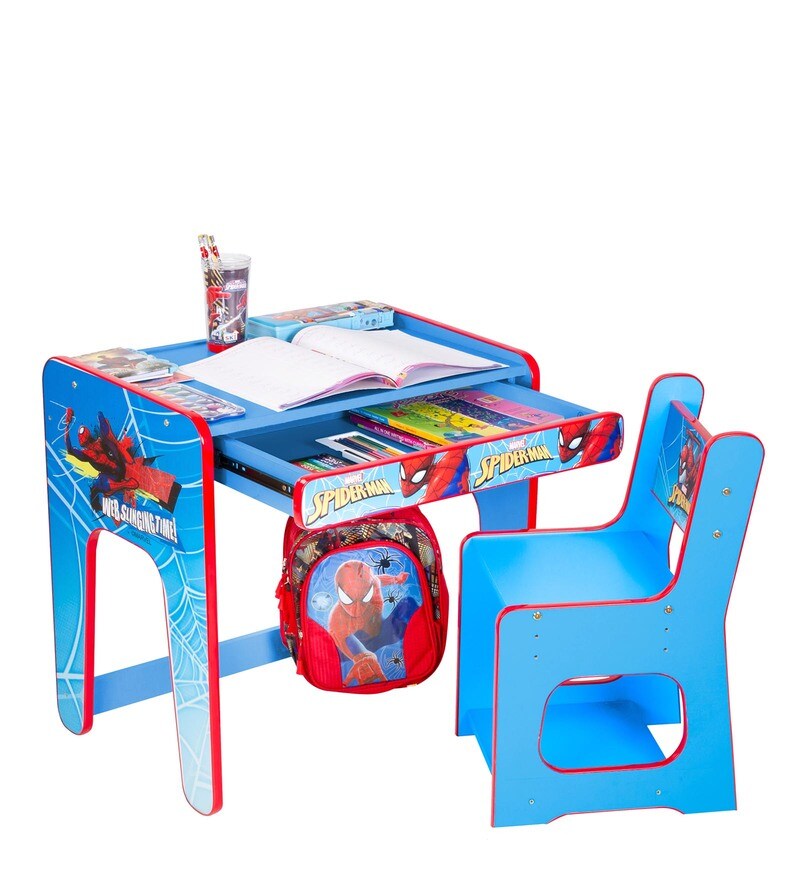 Buy Spiderman Theme Desk & Chair with Adjustable Height Feature by Yipi ...