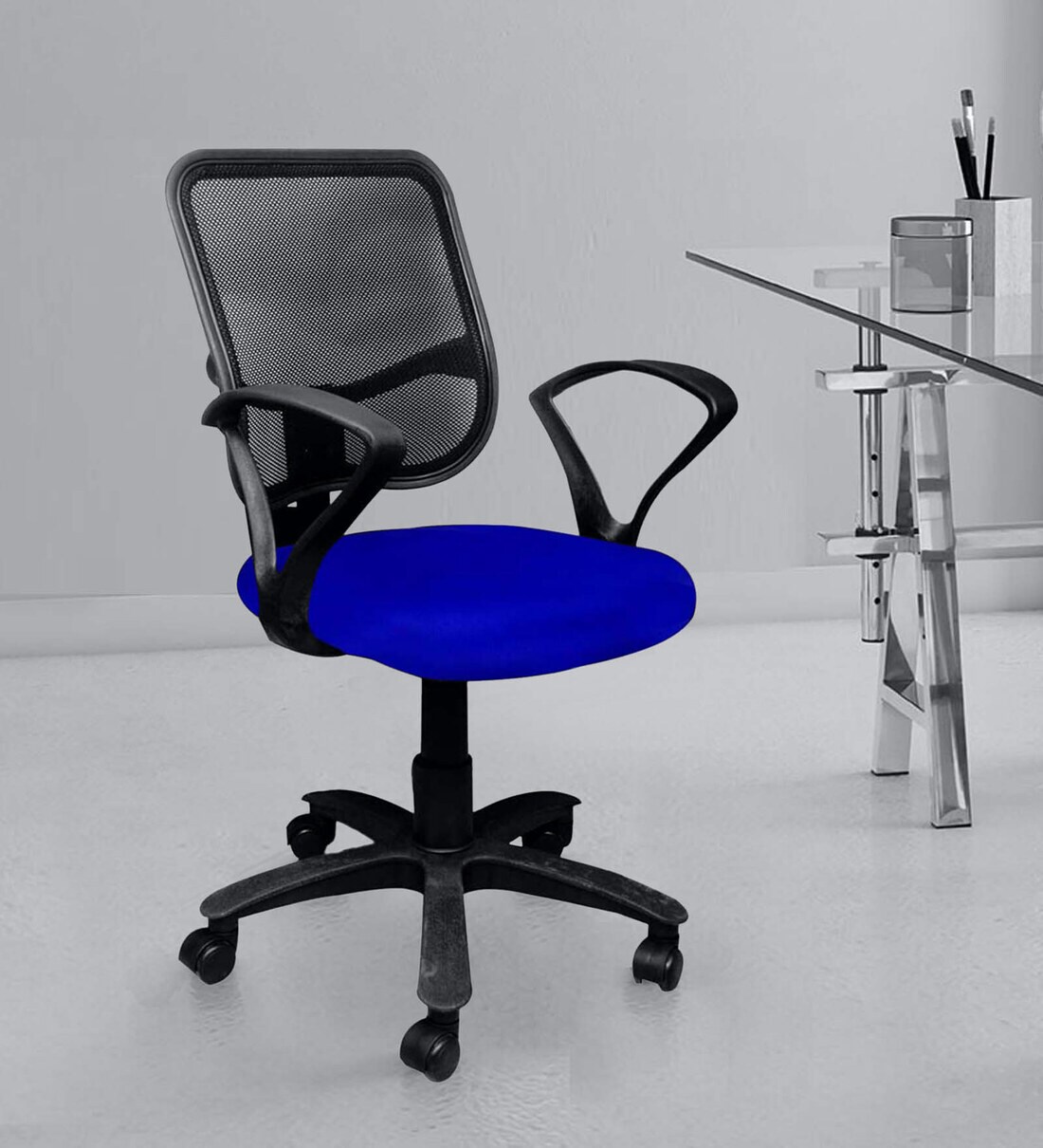 Buy Square Ergonomic Chair in Blue Colour at 20% OFF by Adiko Systems ...