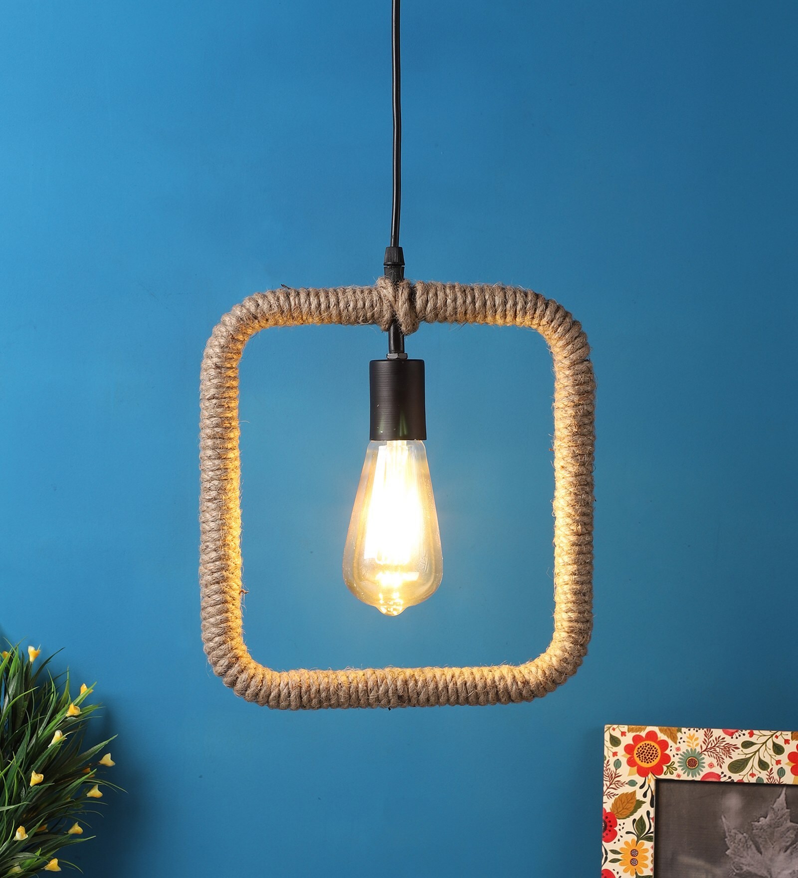 Buy Lenny Brown Metal Hanging Light at 25% OFF by Exim Decor | Pepperfry