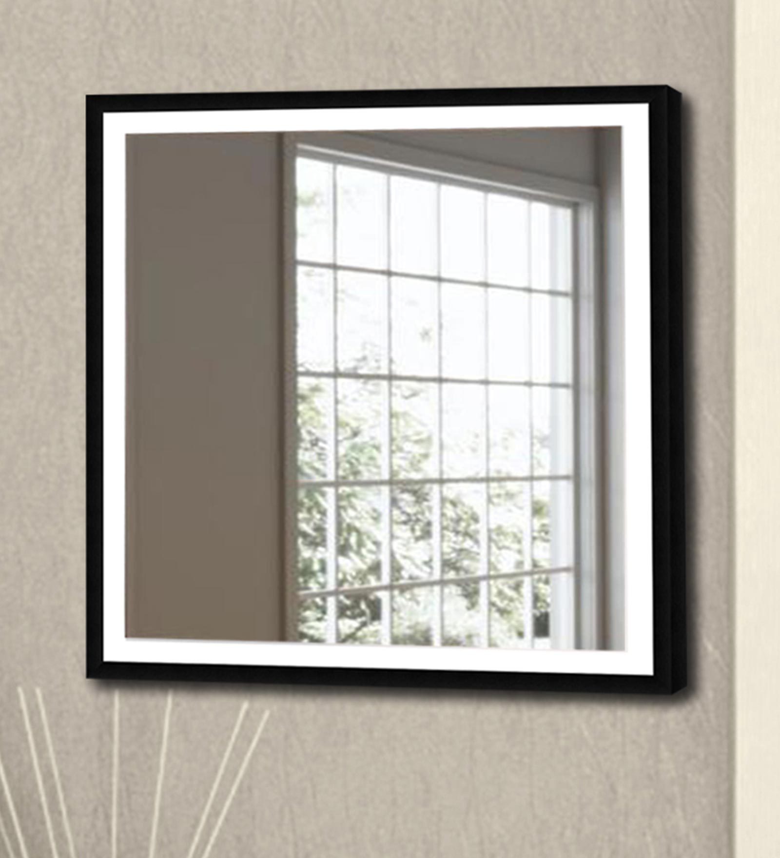 Buy Wooden Square Wall Mirror in Brown colour at 29% OFF by Elegant ...