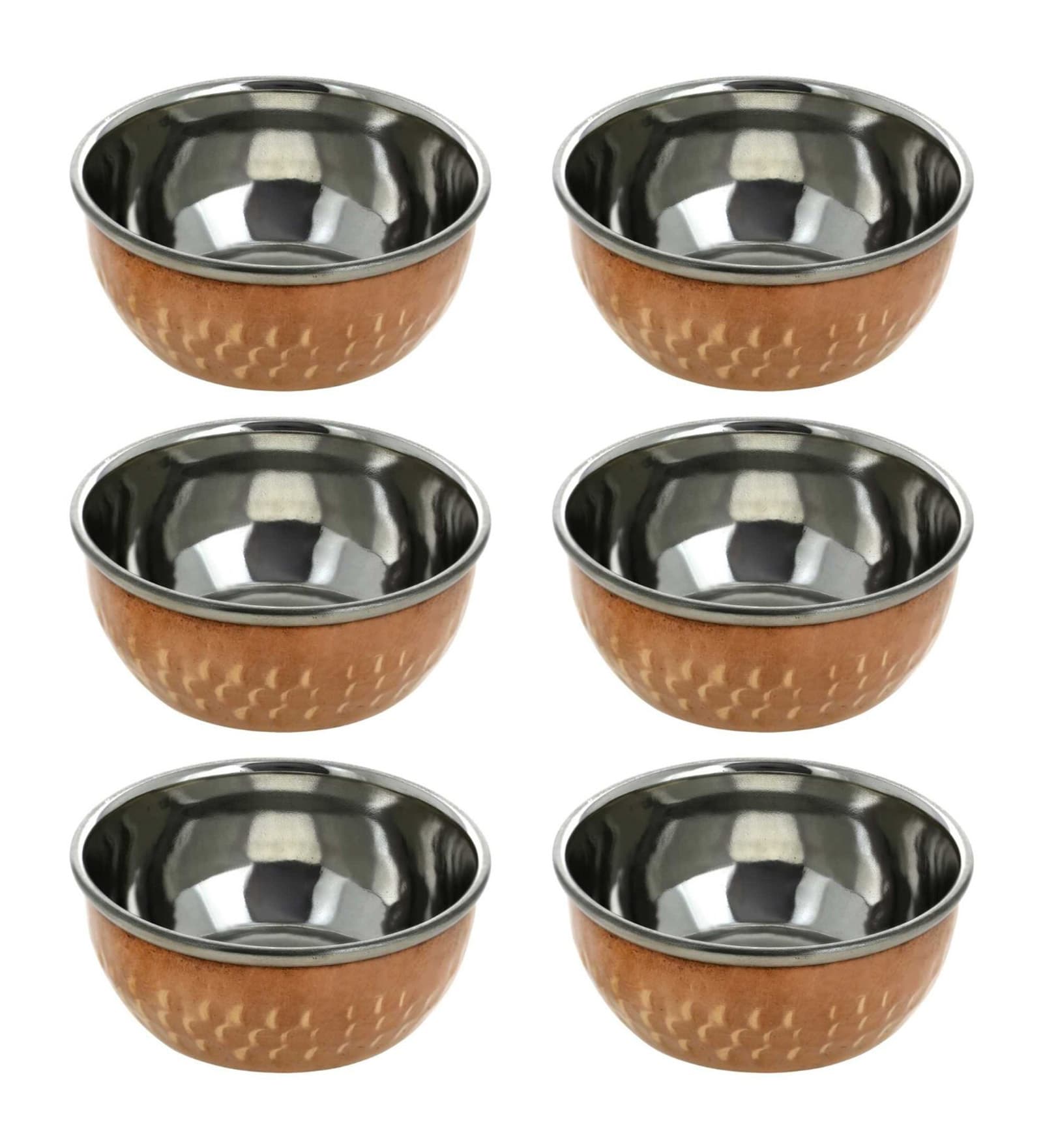 Buy SS Silverware Stainless Steel With Copper Coating Serving Bowl -Set ...