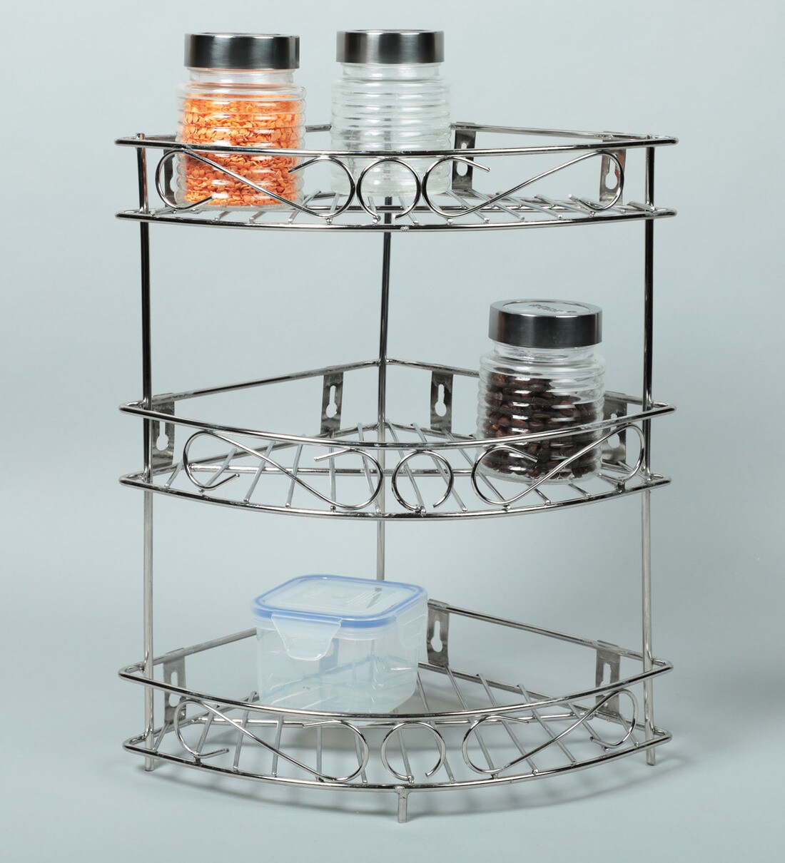 Buy Furntec Stainless Steel Triple Corner Online - Kitchen Racks ...
