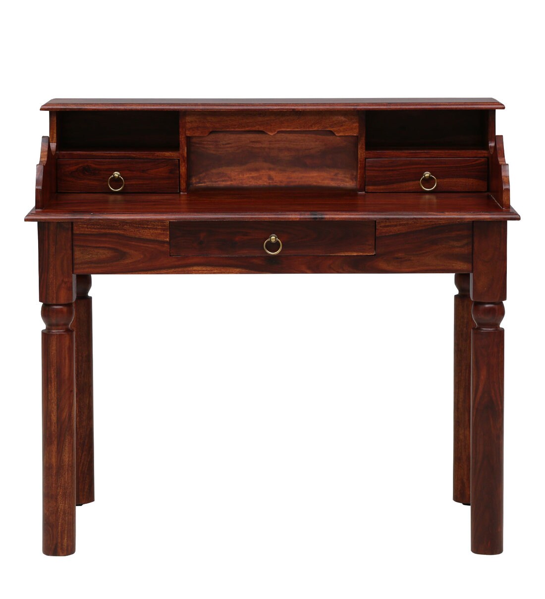Buy Amigo Sheesham Wood Writing Table In Honey Oak Finish By Mudramark ...