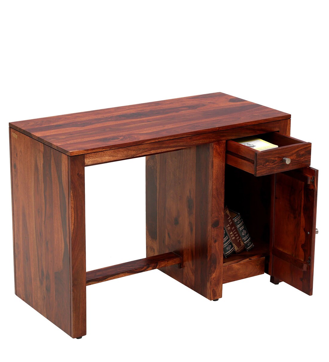 Buy Arno Solid Wood Writing Table In Honey Oak Finish By Woodsworth ...
