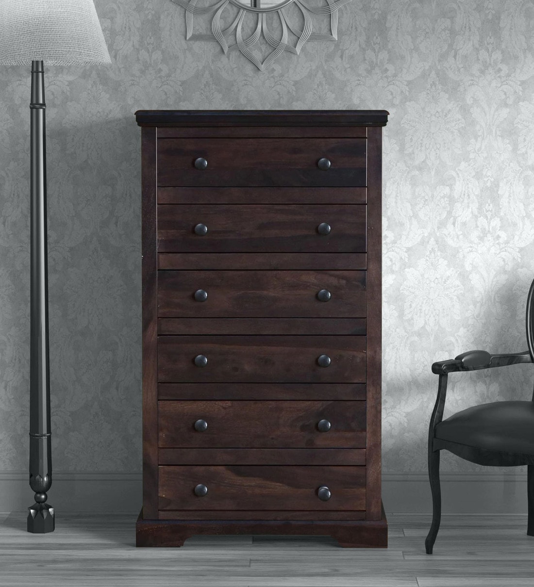 Buy Stanfield Solid Wood Chest of Drawers in Warm Chestnut Finish By ...