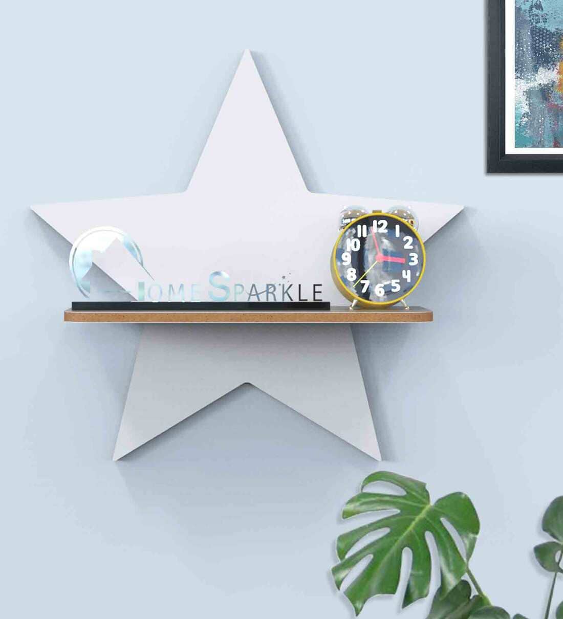 Buy Star MDF Wall Shelf In White By Home Sparkle at 58% OFF by Home ...